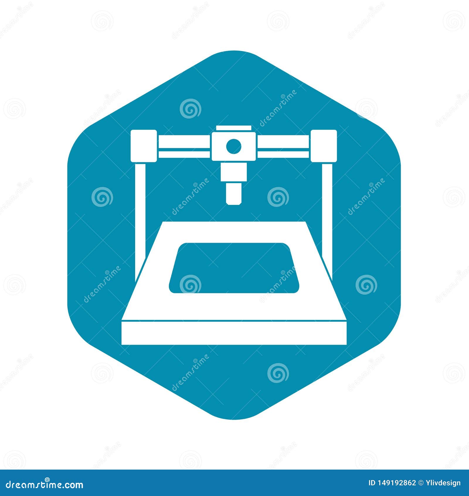3D printer icon simple stock vector. Illustration of creative - 149192862