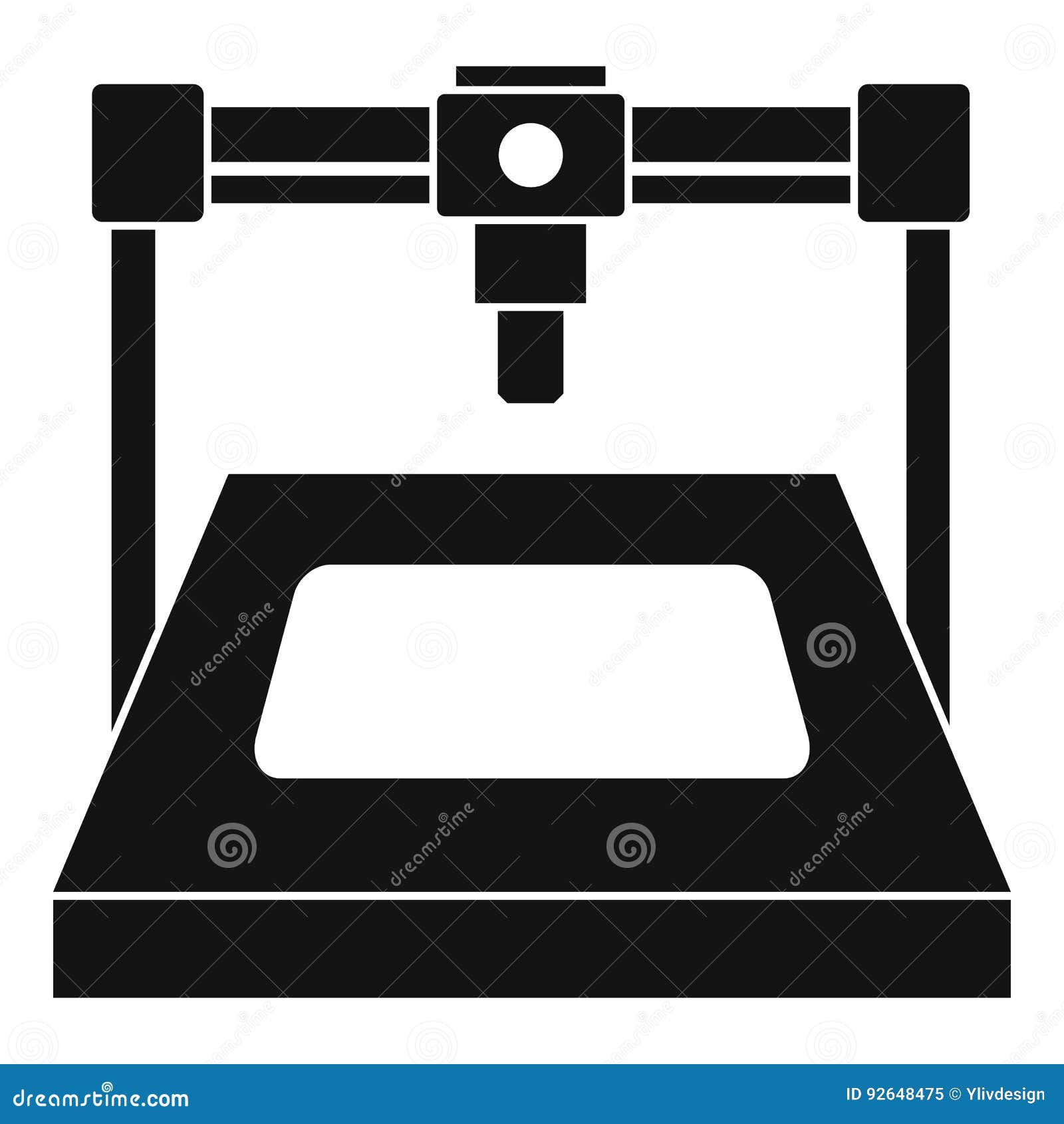 3D printer icon simple stock vector. Illustration of plastic - 92648475