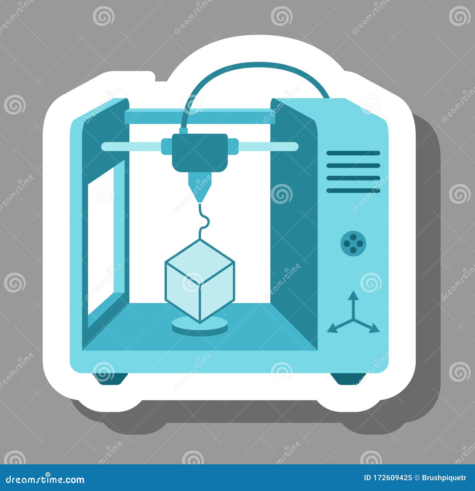 3D Printer Icon that Symbolizes Future Technology Stock Vector ...
