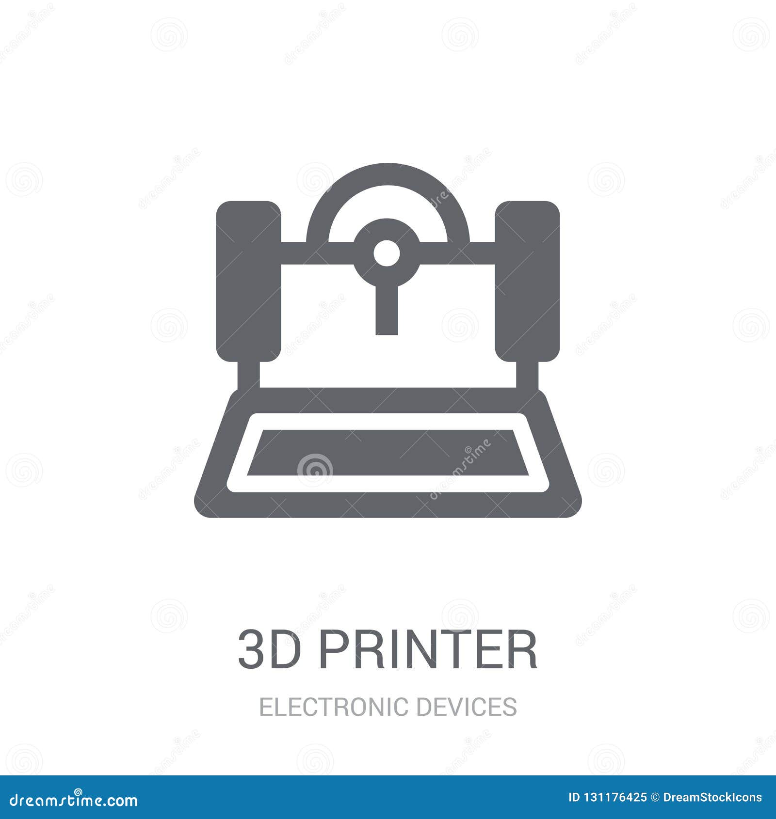 3d Printer Icon. Trendy 3d Printer Logo Concept on White Background ...