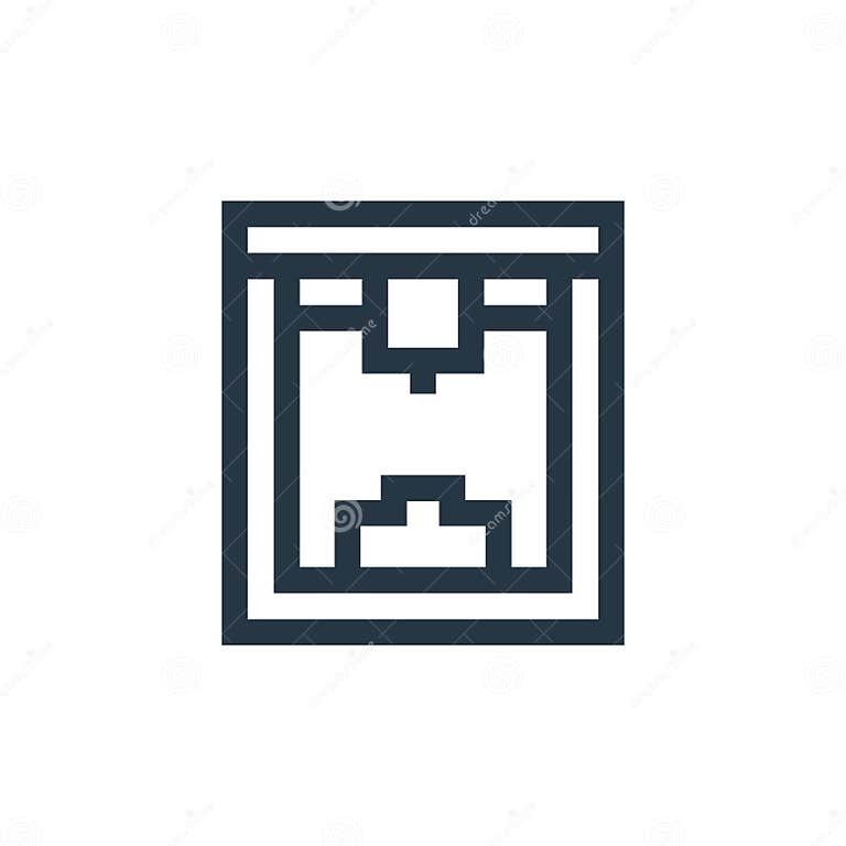 D Printer Icon Vector from Futuristic Technology Concept. Thin Line ...