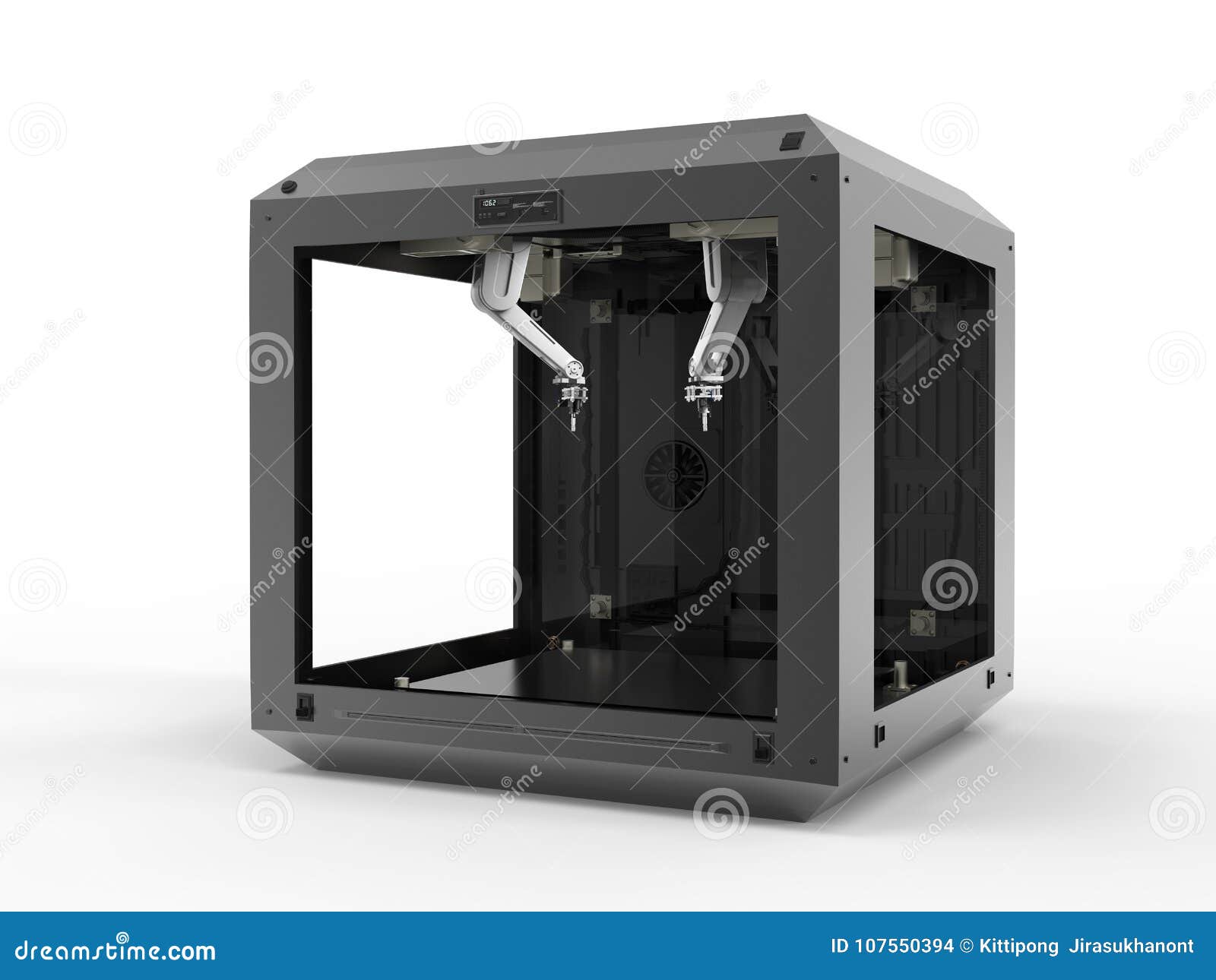 3d printer with injector stock illustration. Illustration of create ...