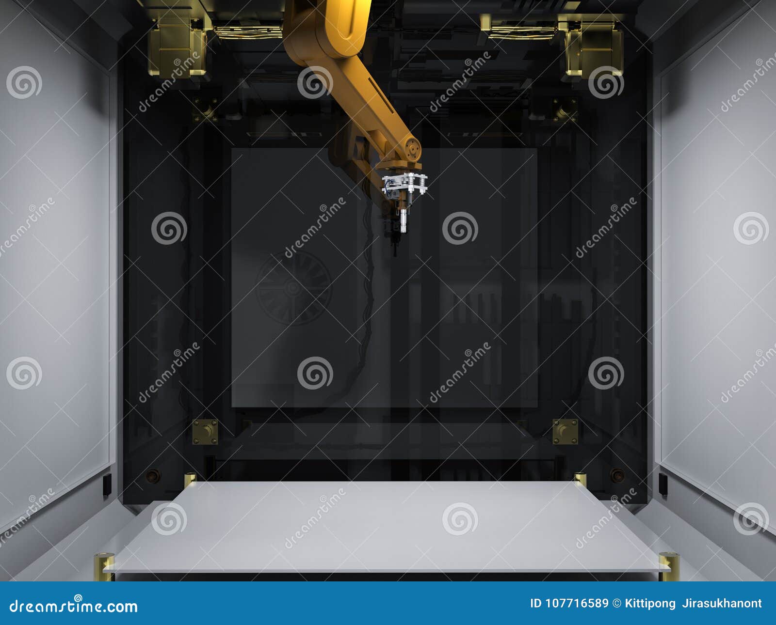 3d printer with injector stock illustration. Illustration of ...