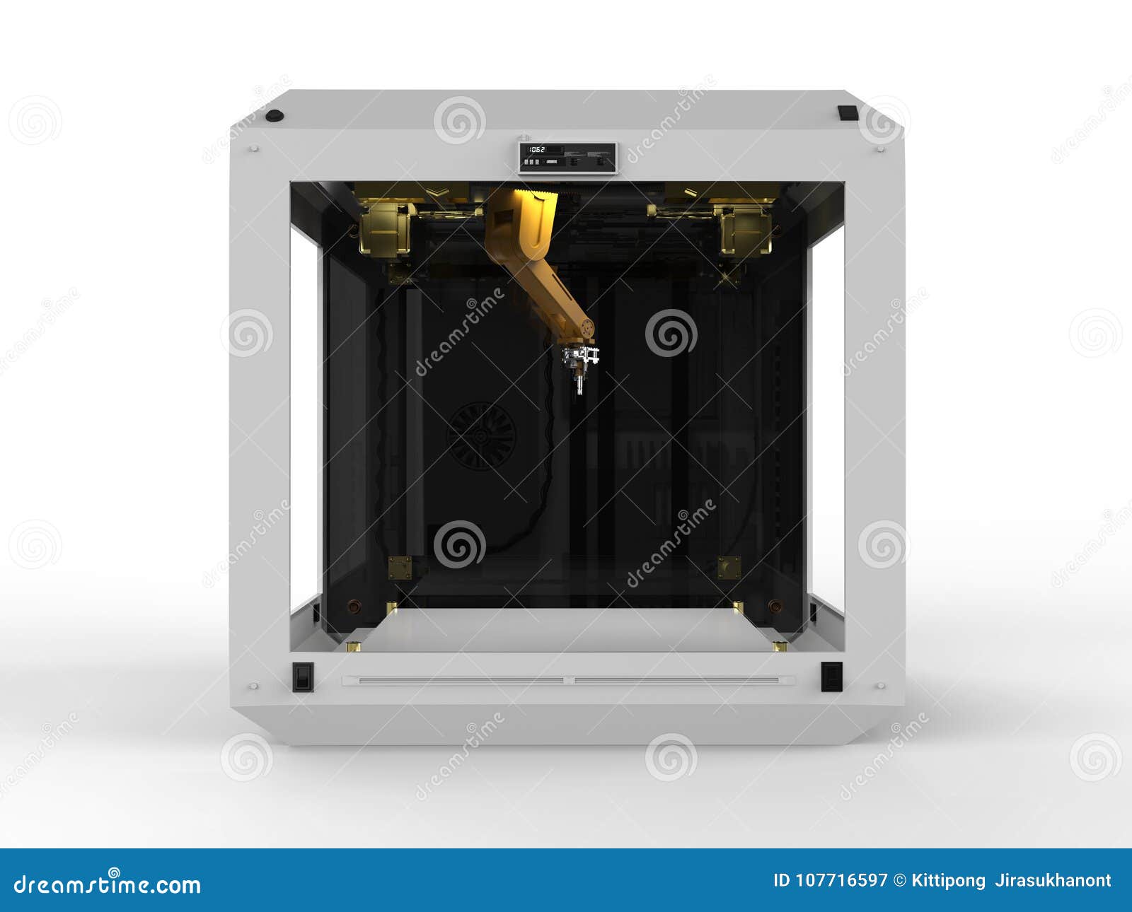 3d printer with injector stock illustration. Illustration of ...