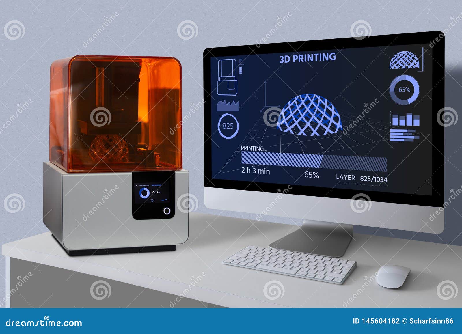 A 3d Printer in the Laboratory Stock Photo - Image of screen, indicator ...