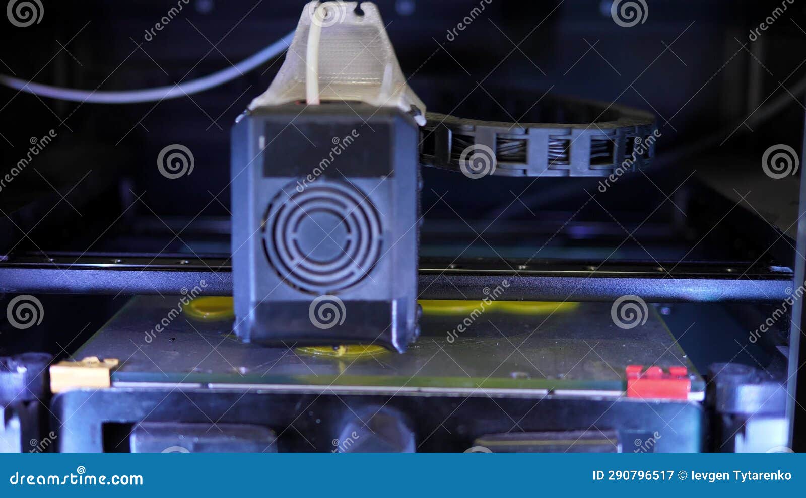 A 3D Printer Machine that Creates a Three-dimensional Geometric Shape ...