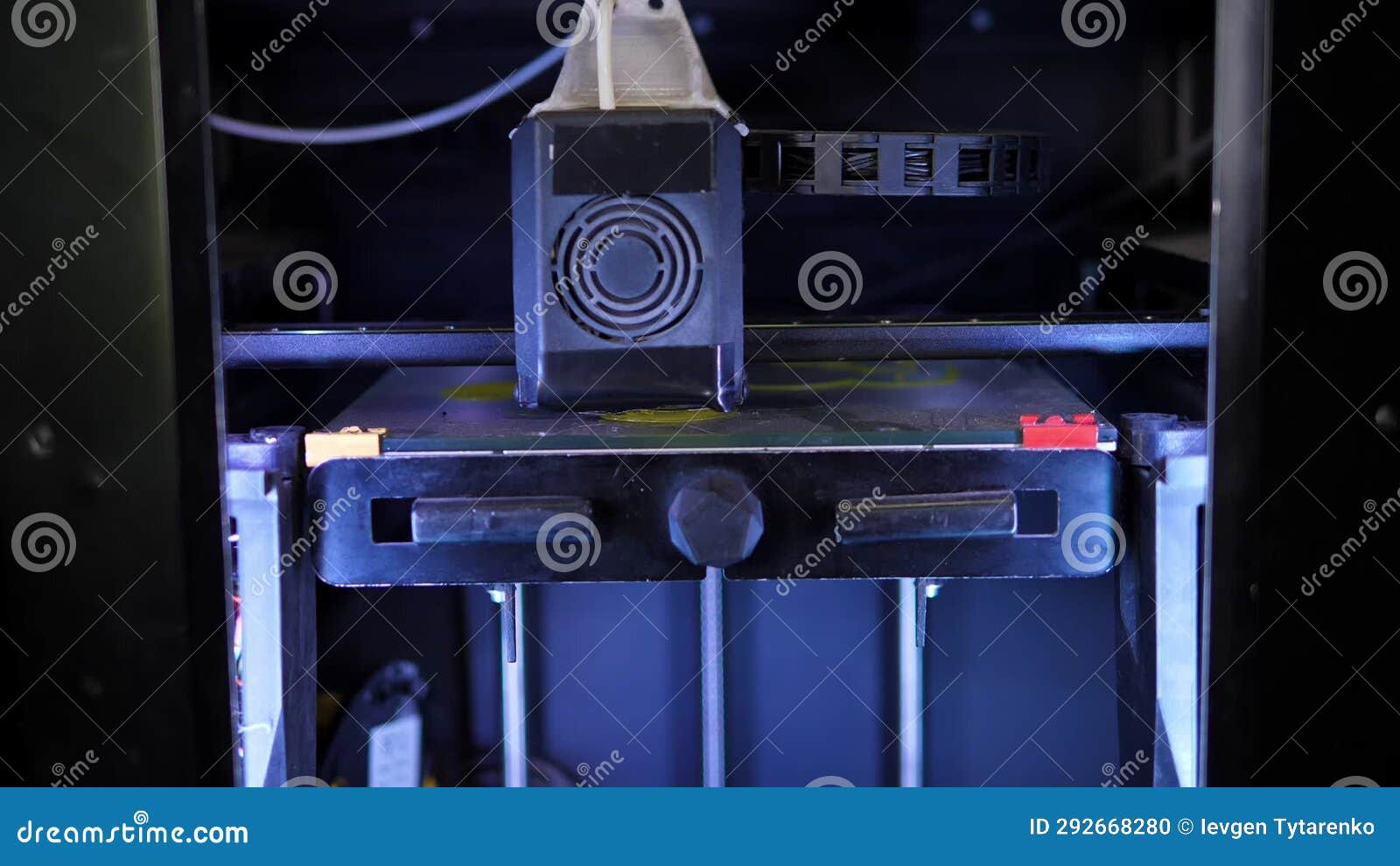 A 3D Printer Machine that Creates a Three-dimensional Geometric Shape ...