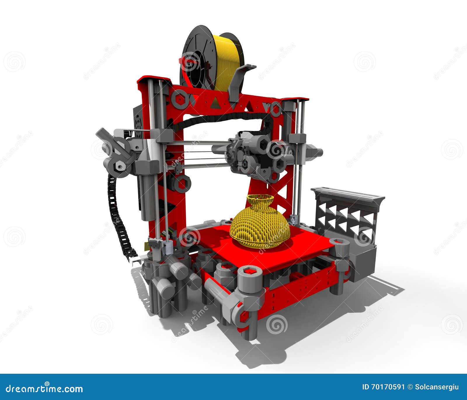 3D Printer - Fused Deposition Modeling Cartoon Vector | CartoonDealer ...