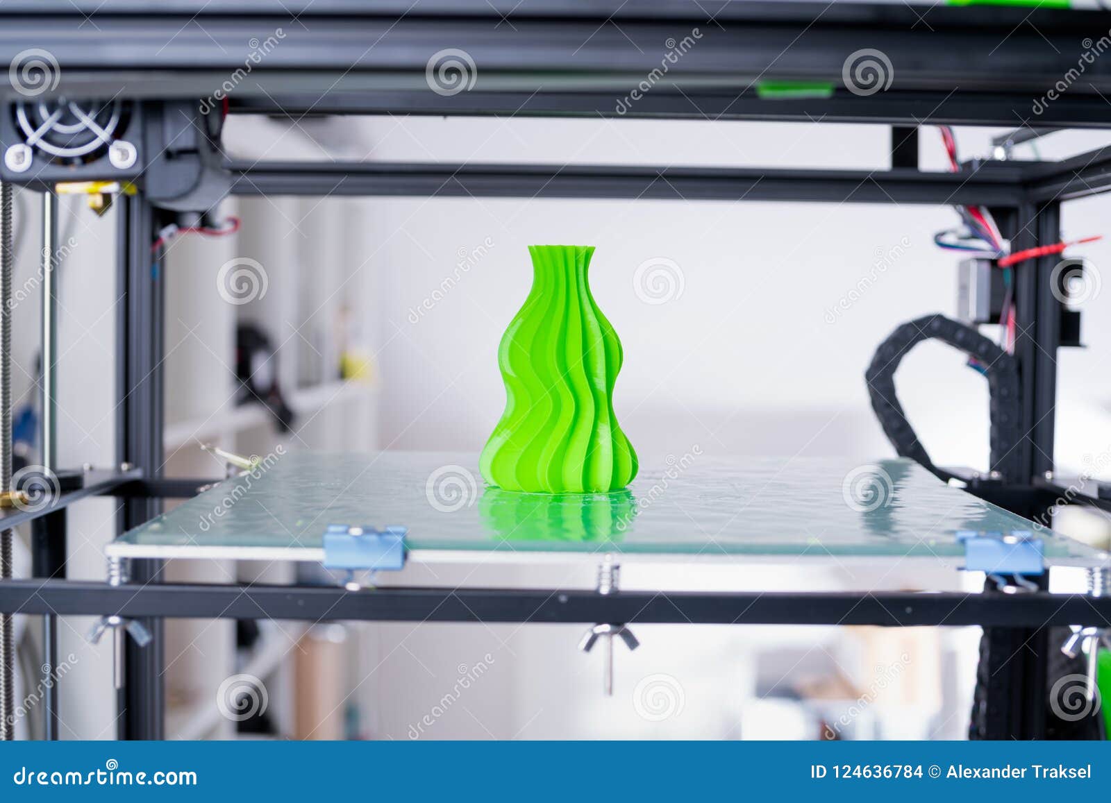 Modern 3D Printing. 3d Printer Mechanism Working during the Processes ...