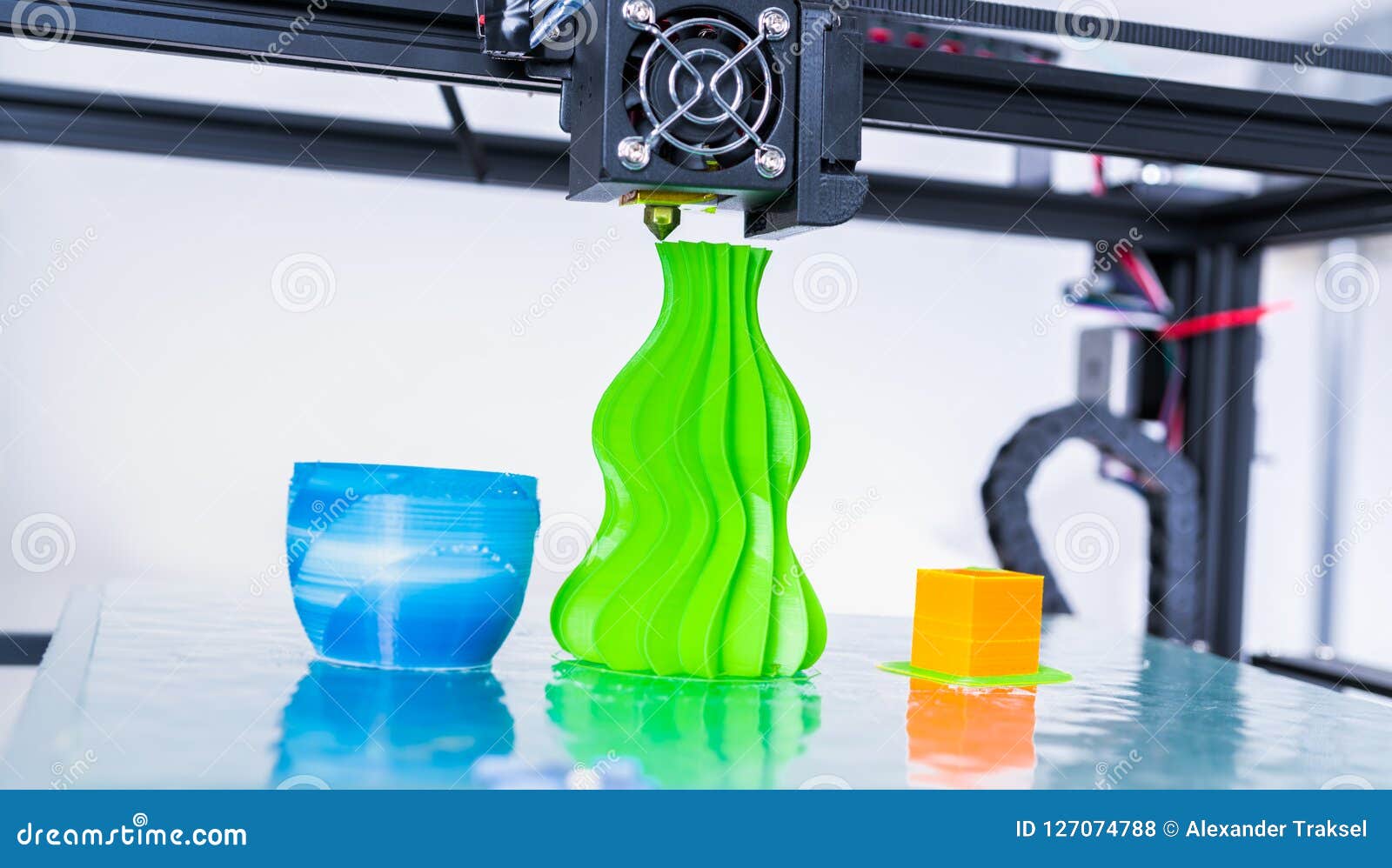 Modern 3D Printing. 3d Printer Mechanism Working Yelement Design of the ...