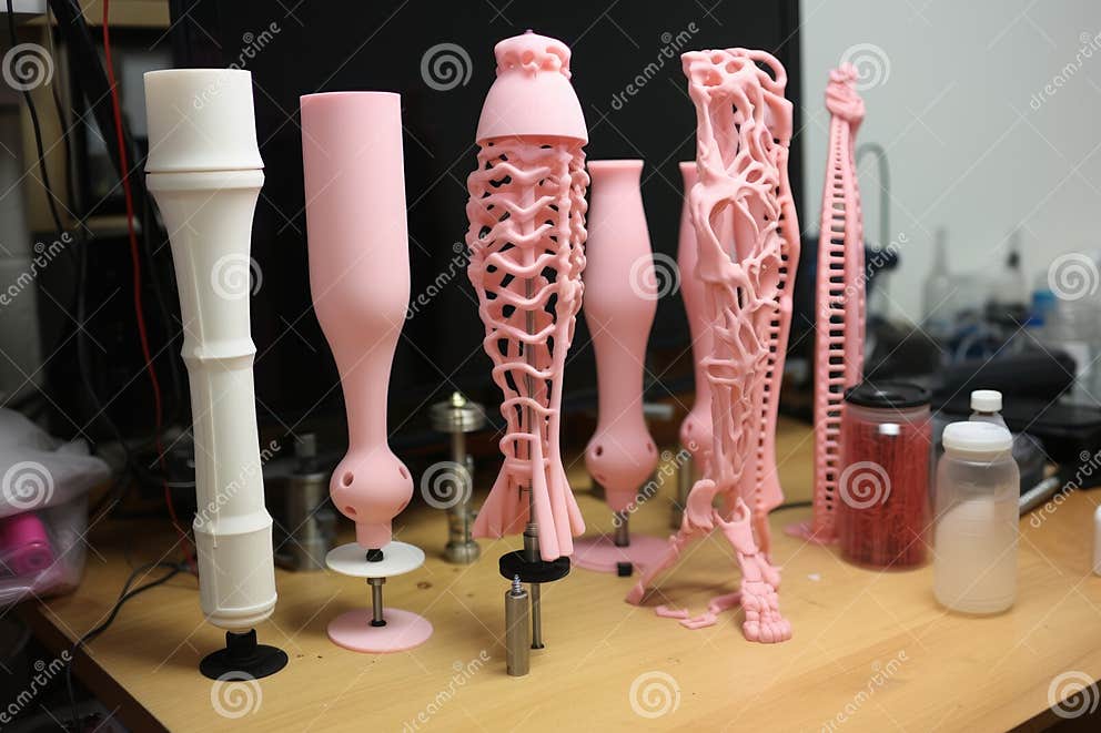 3d Printer Modeling Prosthetic Leg Components Stock Image - Image of ...