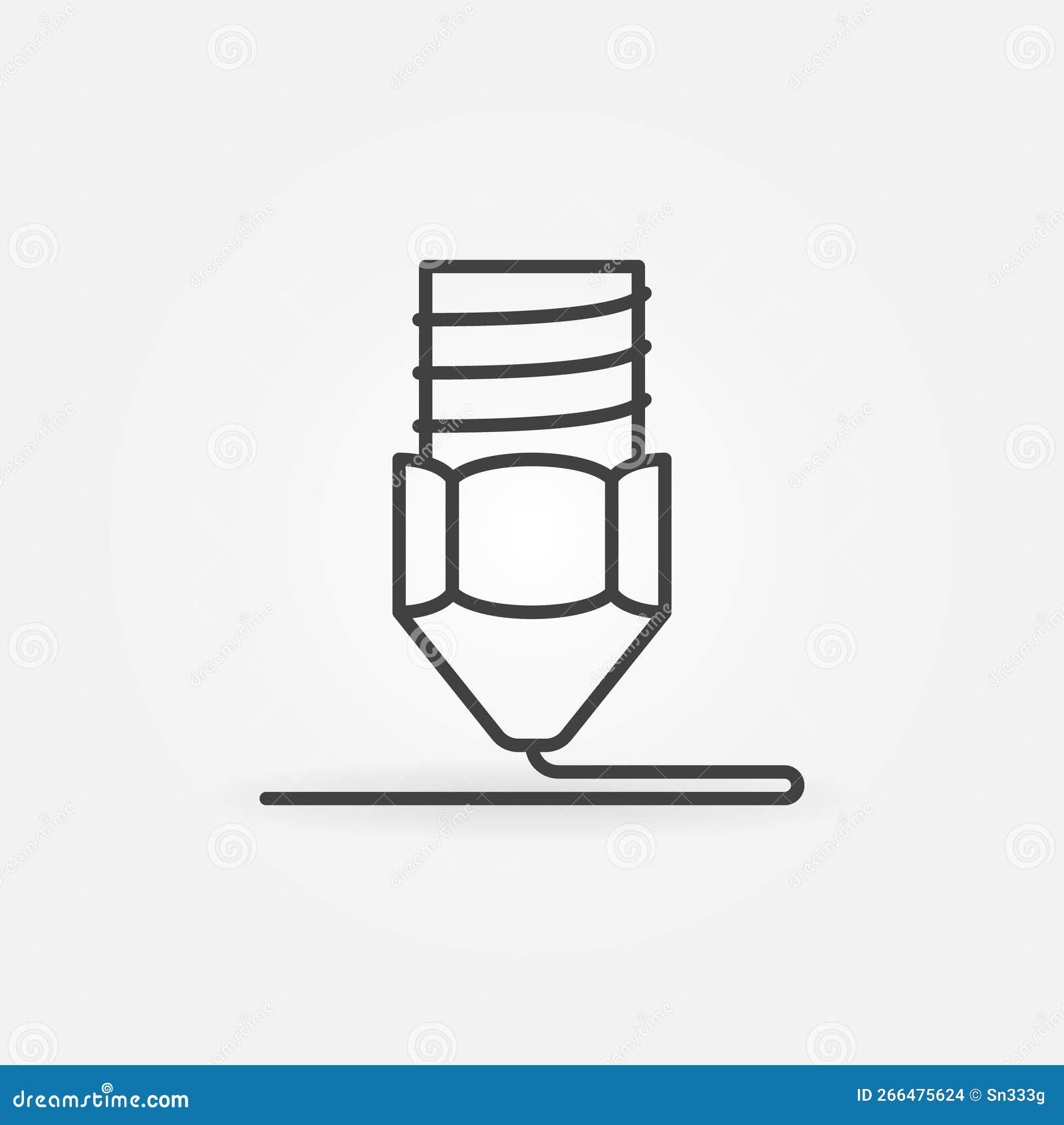 3D Printer Nozzle Vector Additive Manufacturing Concept Linear Icon ...