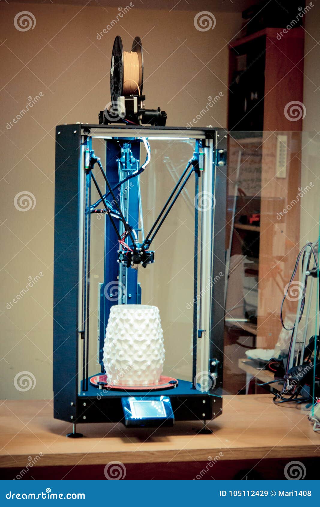 3d Printer and Object Printed on it Stock Image - Image of electronic ...