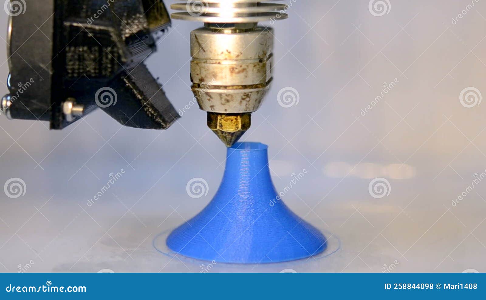 3D Printer in Operation Printing Close-up. Modern Addition Technology ...