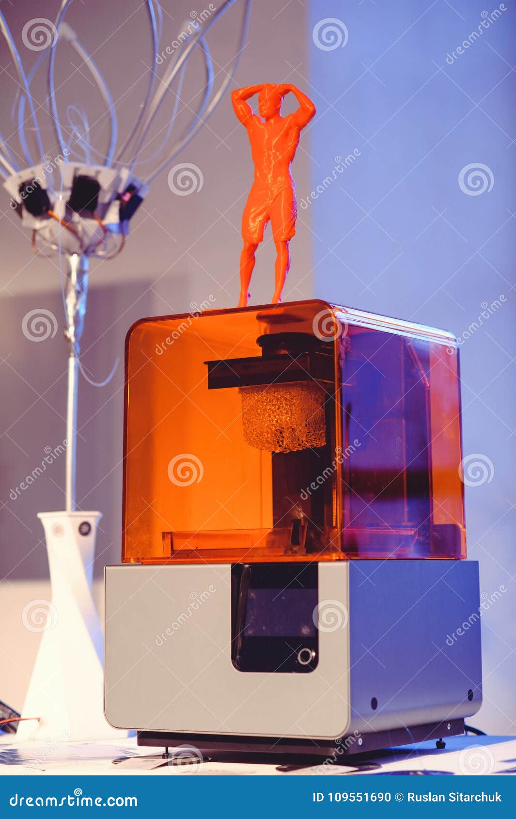 The 3D Printer Performs the Creation of the Product. Stock Photo ...