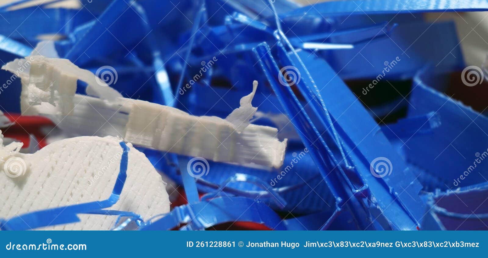 3D printer plastic trash stock image. Image of bunch - 261228861