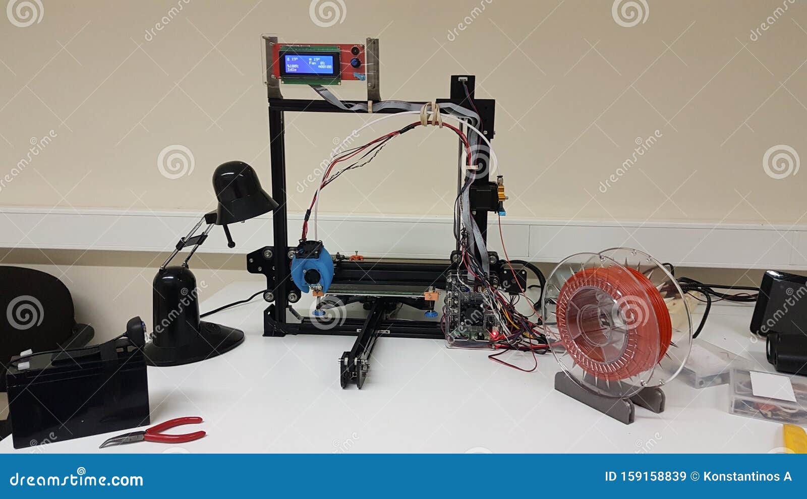 3d Printer Plotter Device Hit Tech Stock Image - Image of future ...