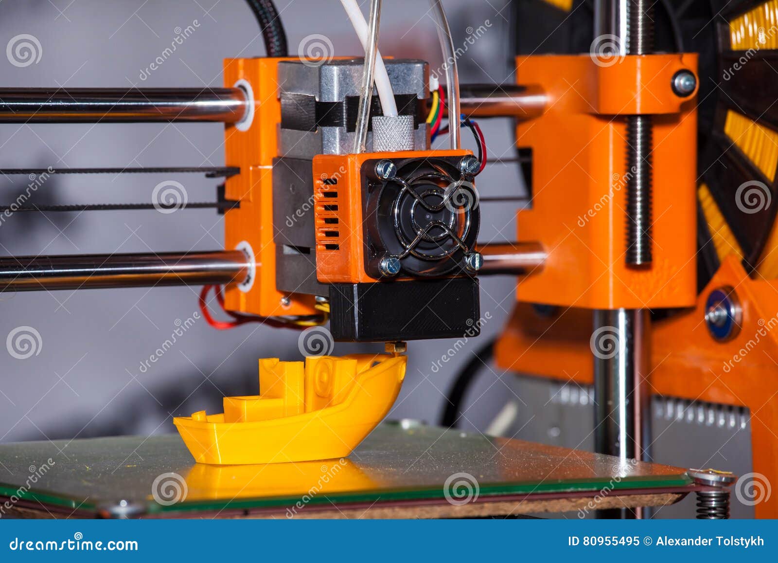 3d Printer Printing Objects Closeup. Modern Technical 3D Printing ...