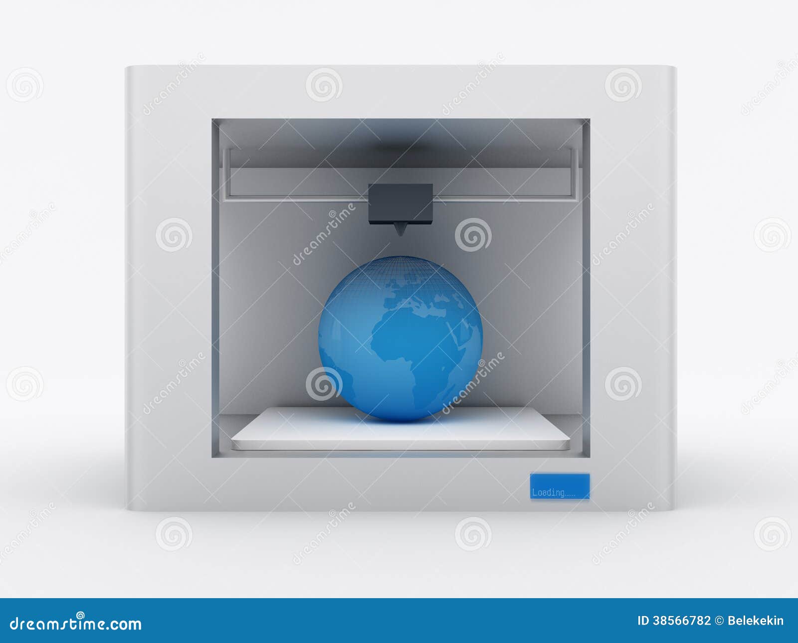 3d printer stock illustration. Illustration of printer - 38566782