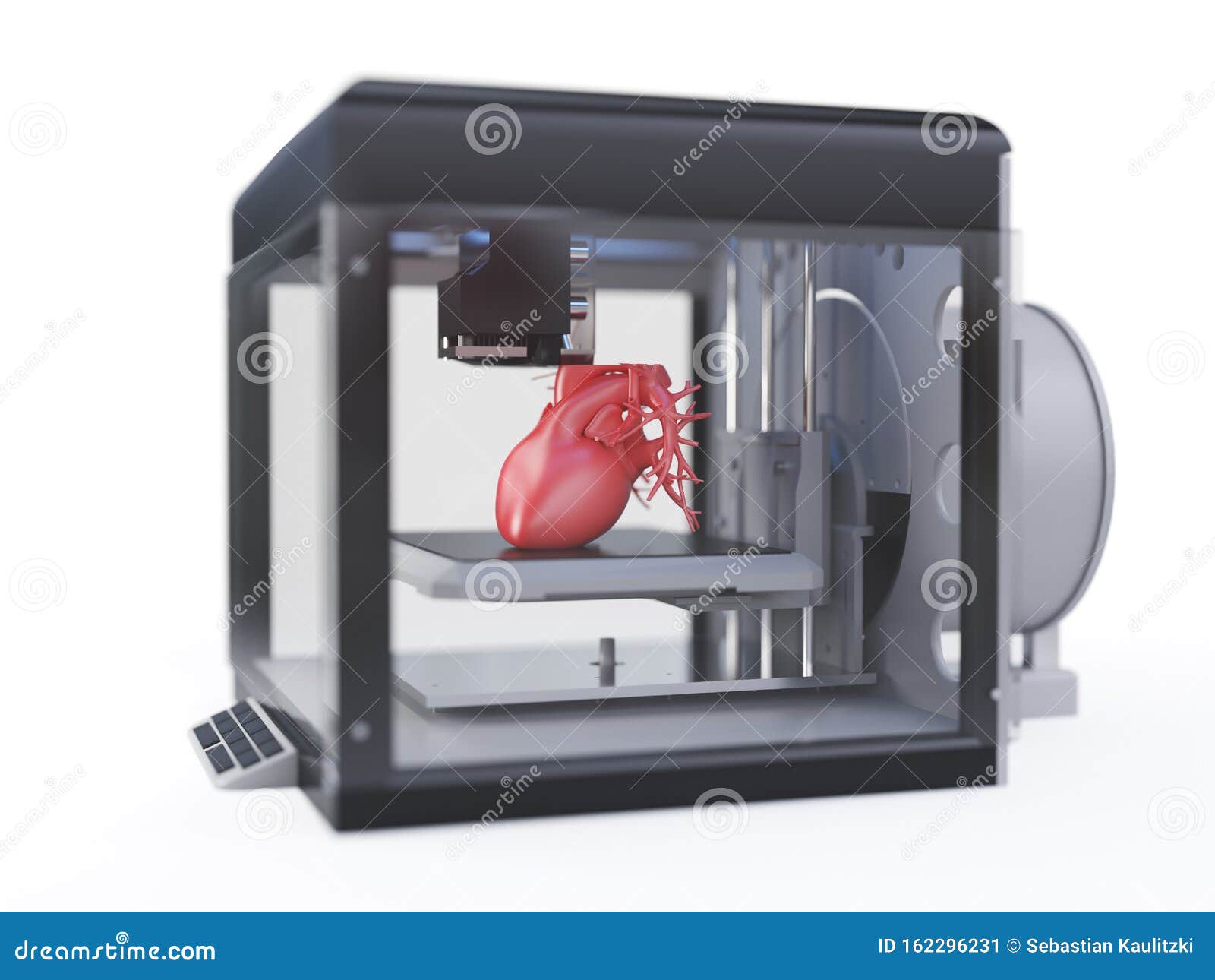 A 3d Printer Printing a Heart Stock Illustration - Illustration of ...