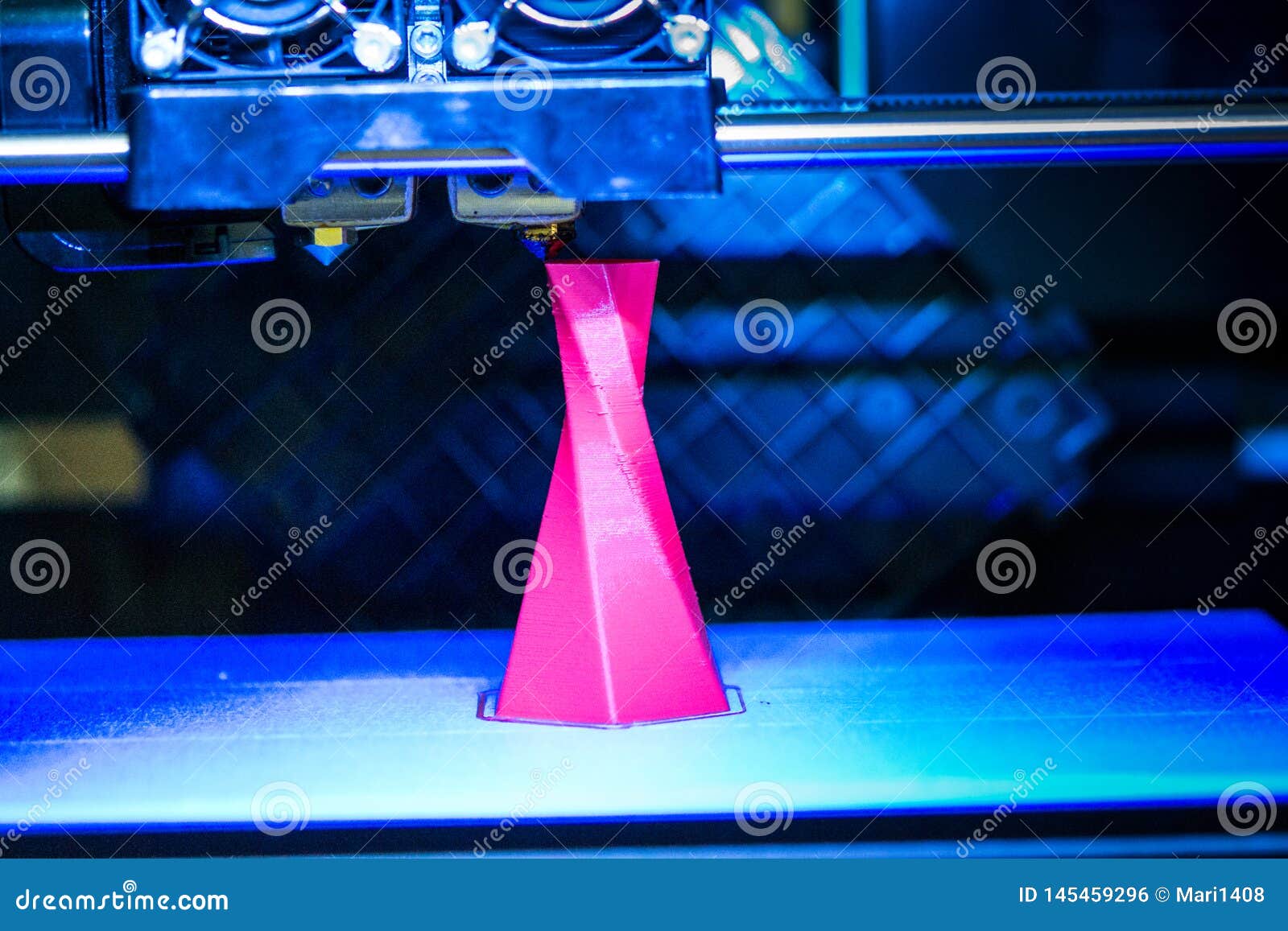 3D Printer Printing Isolated Volume Stock Photo - Image of model ...