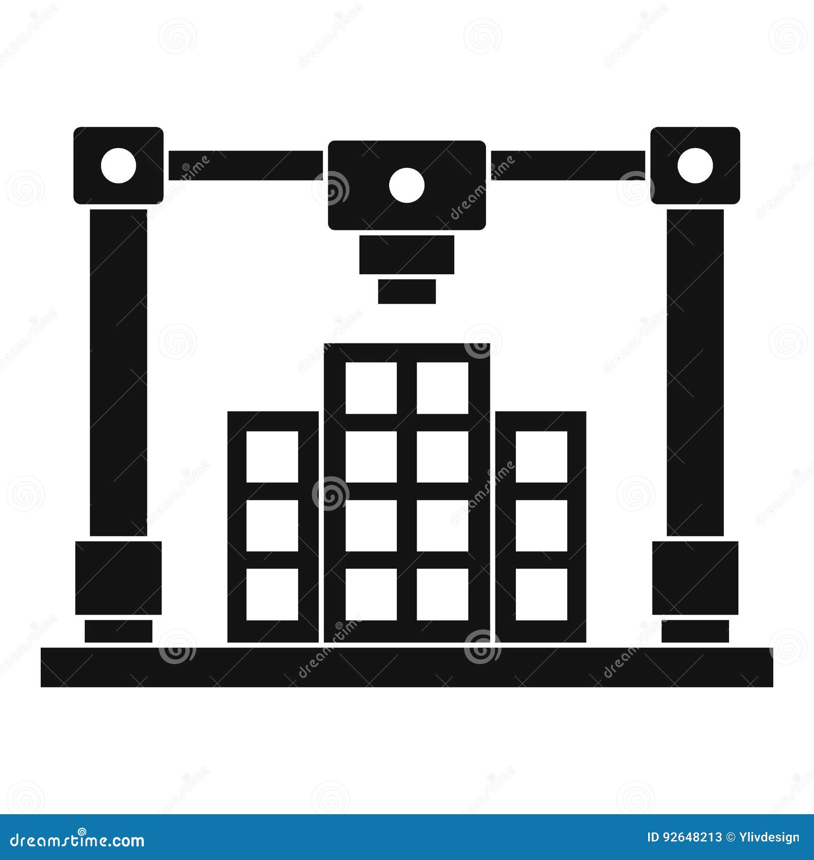 3d Printer Printing Layout of Building Icon Simple Stock Vector ...