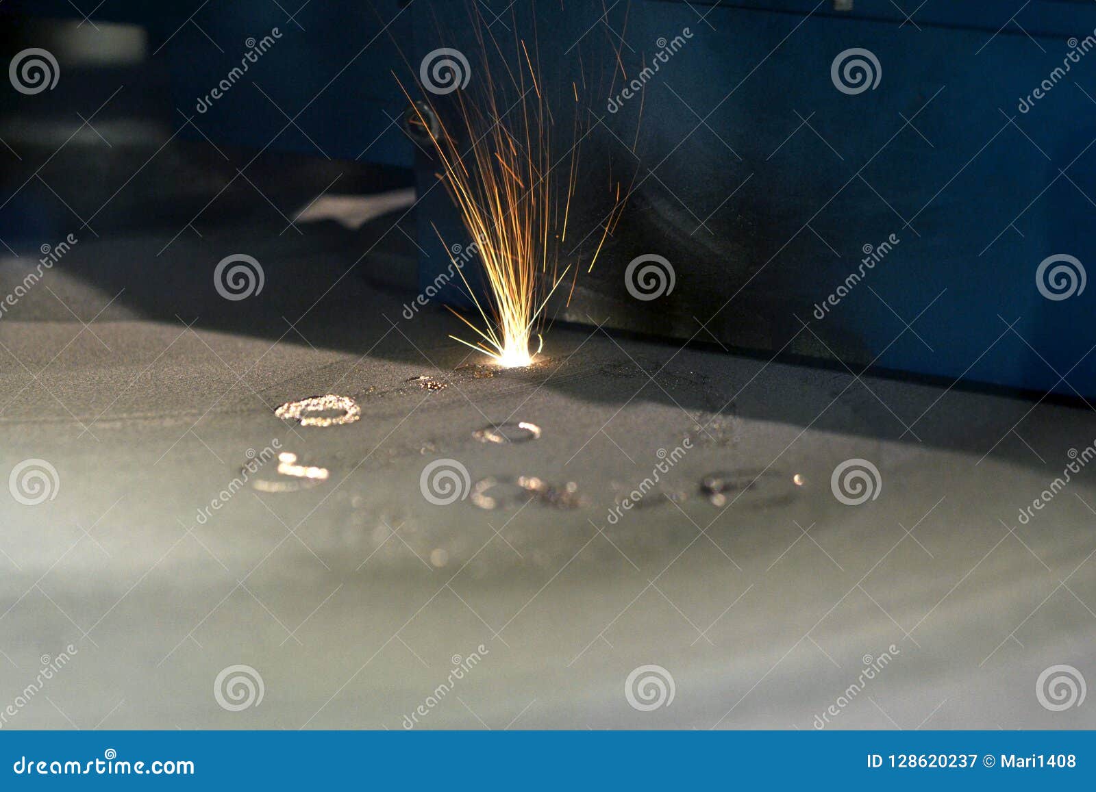 3D Printer Printing Metal. Laser Sintering Machine for Metal Stock ...