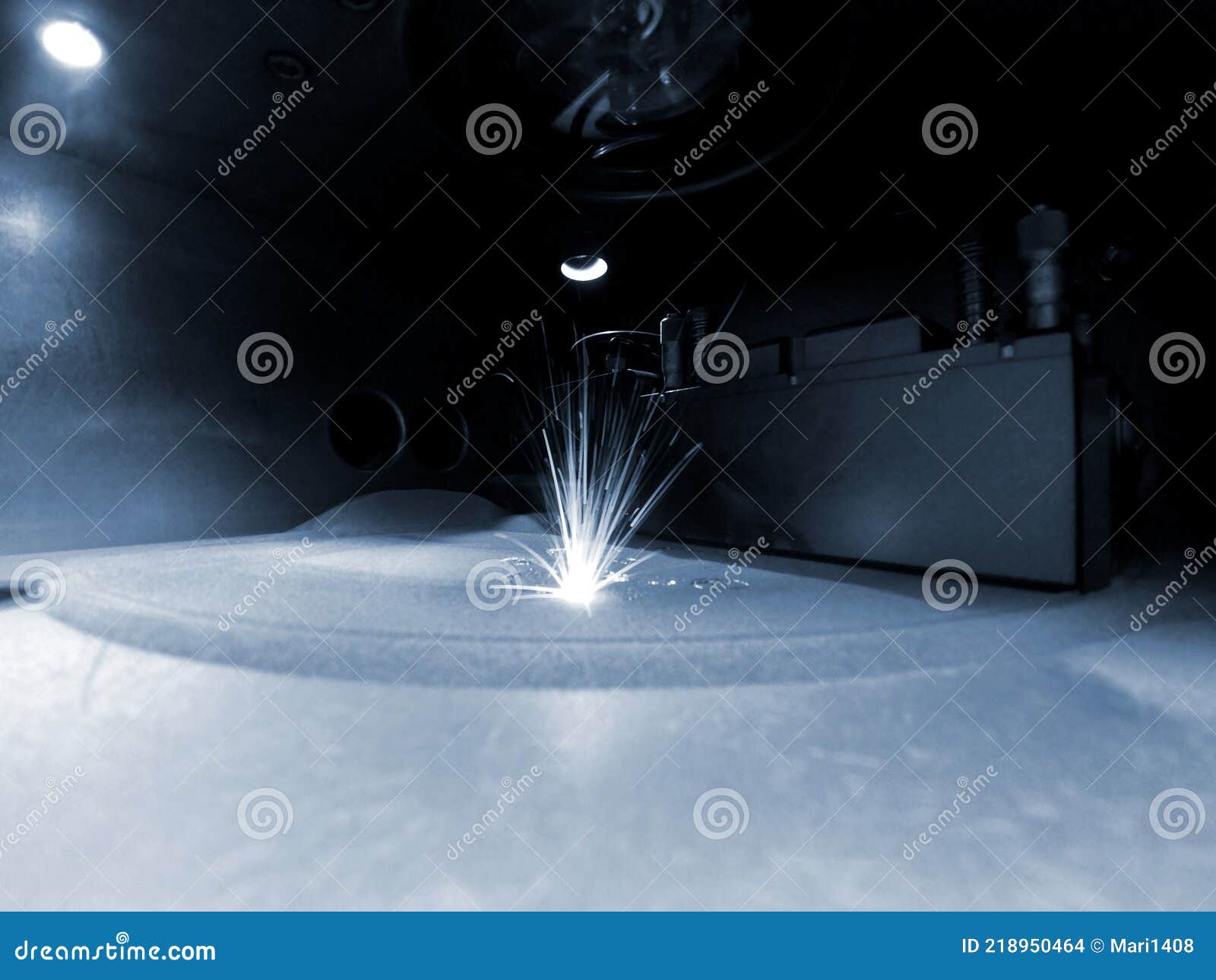 3D Printer Printing Metal. Laser Sintering Machine for Metal Stock ...