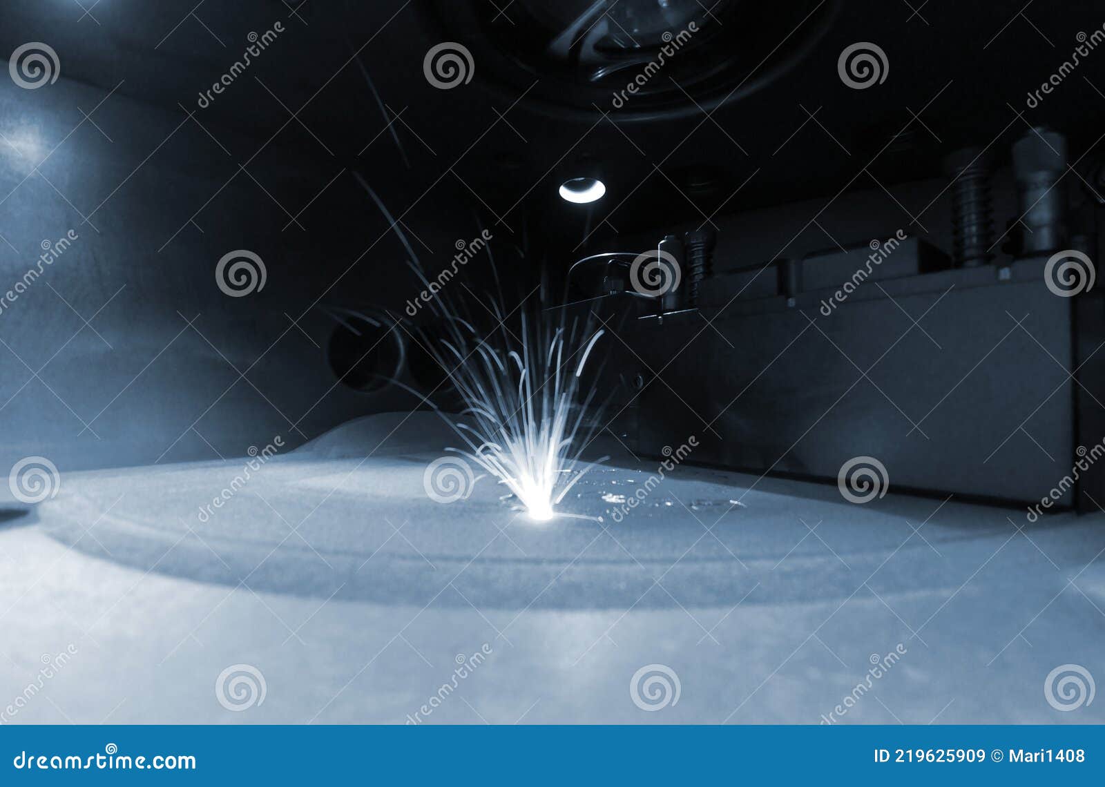 3D Printer Printing Metal. Laser Sintering Machine for Metal Stock ...