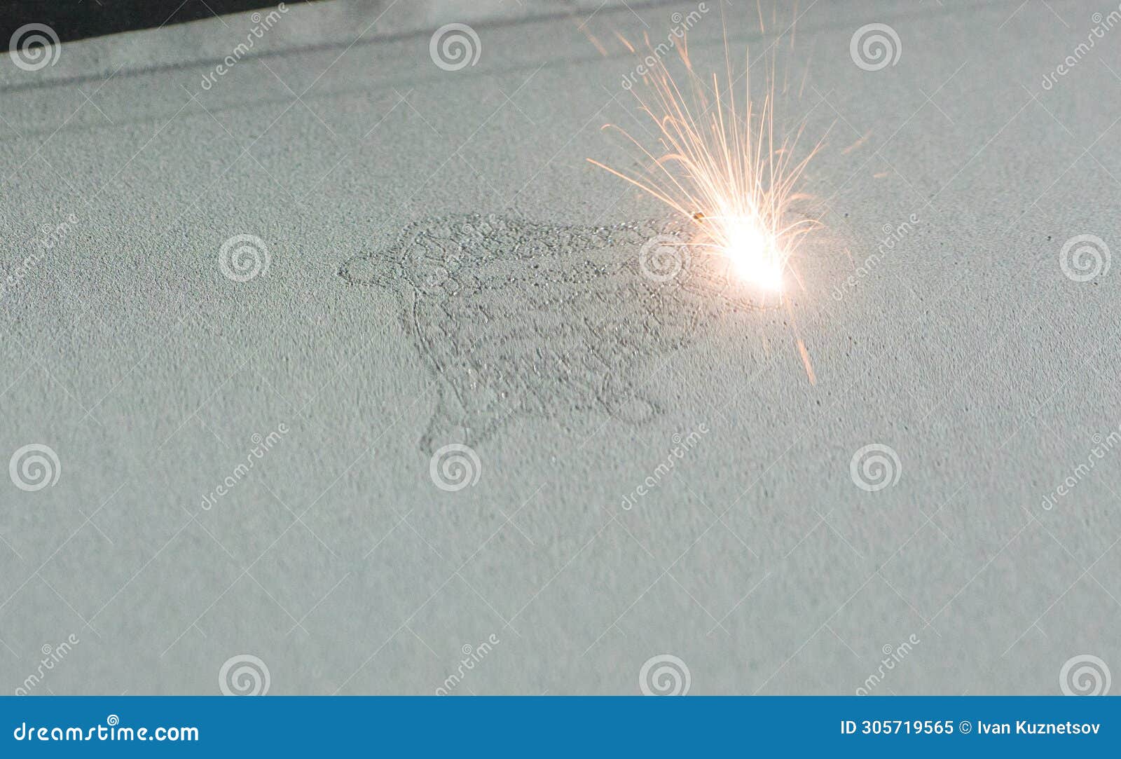 3D Printer Printing Metal. Laser Sintering Machine for Metal Stock ...