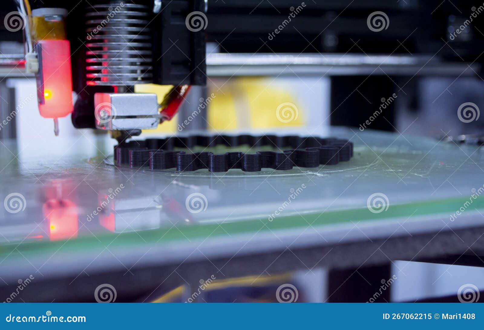 3d Printer Printing Model Close-up. Process of Printing a Model on a 3D ...