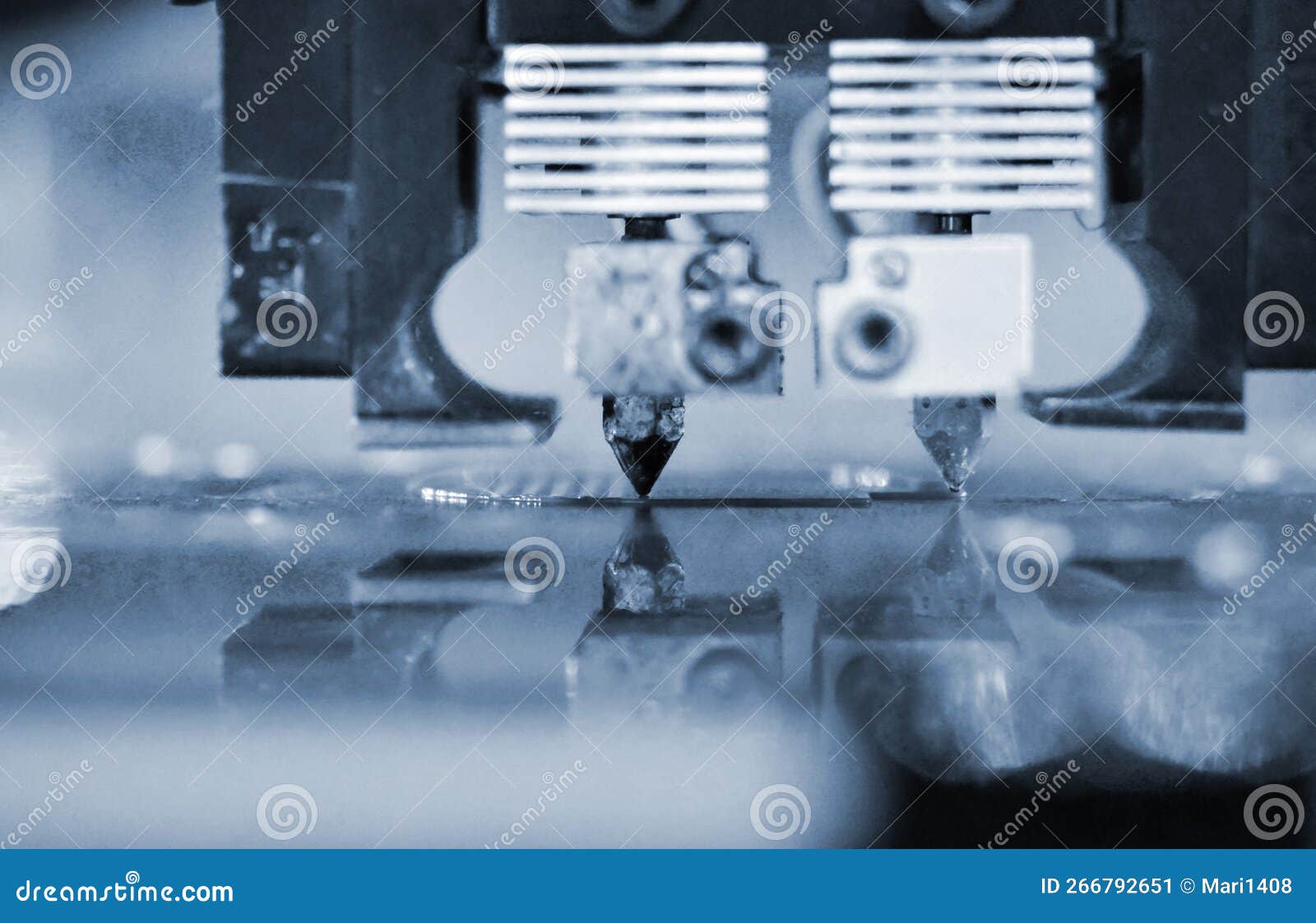 3d Printer Printing a Model Close-up. Stock Image - Image of printing ...