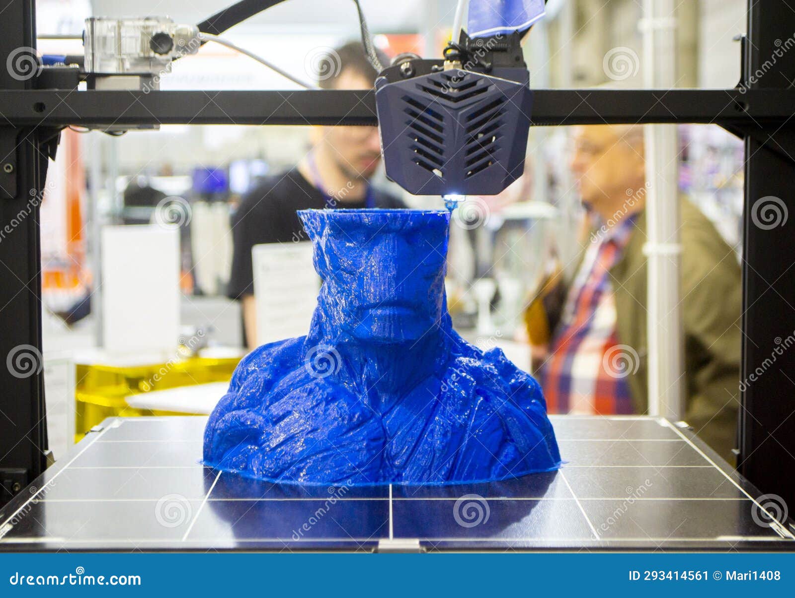 3D Printer Printing Object Close-up. Process Creating Three-dimensional Model Stock Image ...
