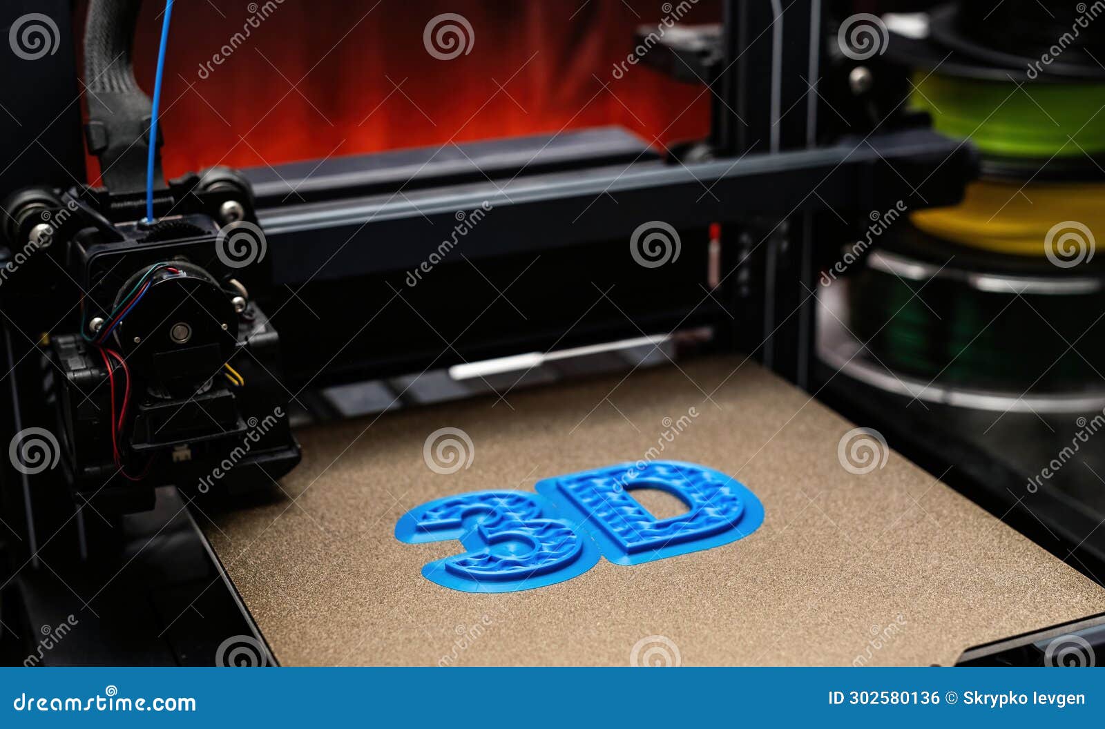 3D Printer Printing Process of 3D Sign Stock Photo - Image of graphic ...