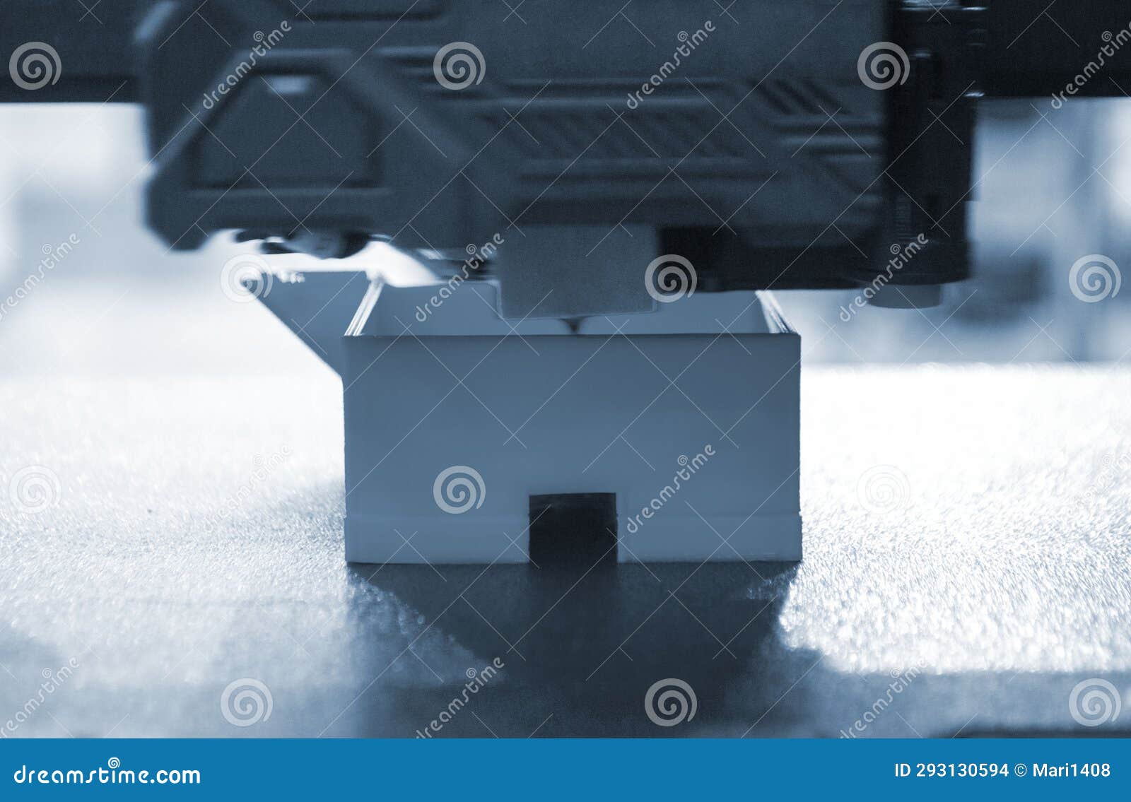 3D Printer Printing Prototype Molten Plastic Process Creating Prototype ...