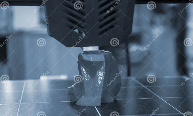 3D Printer Printing Prototype Molten Plastic Process of Creating ...