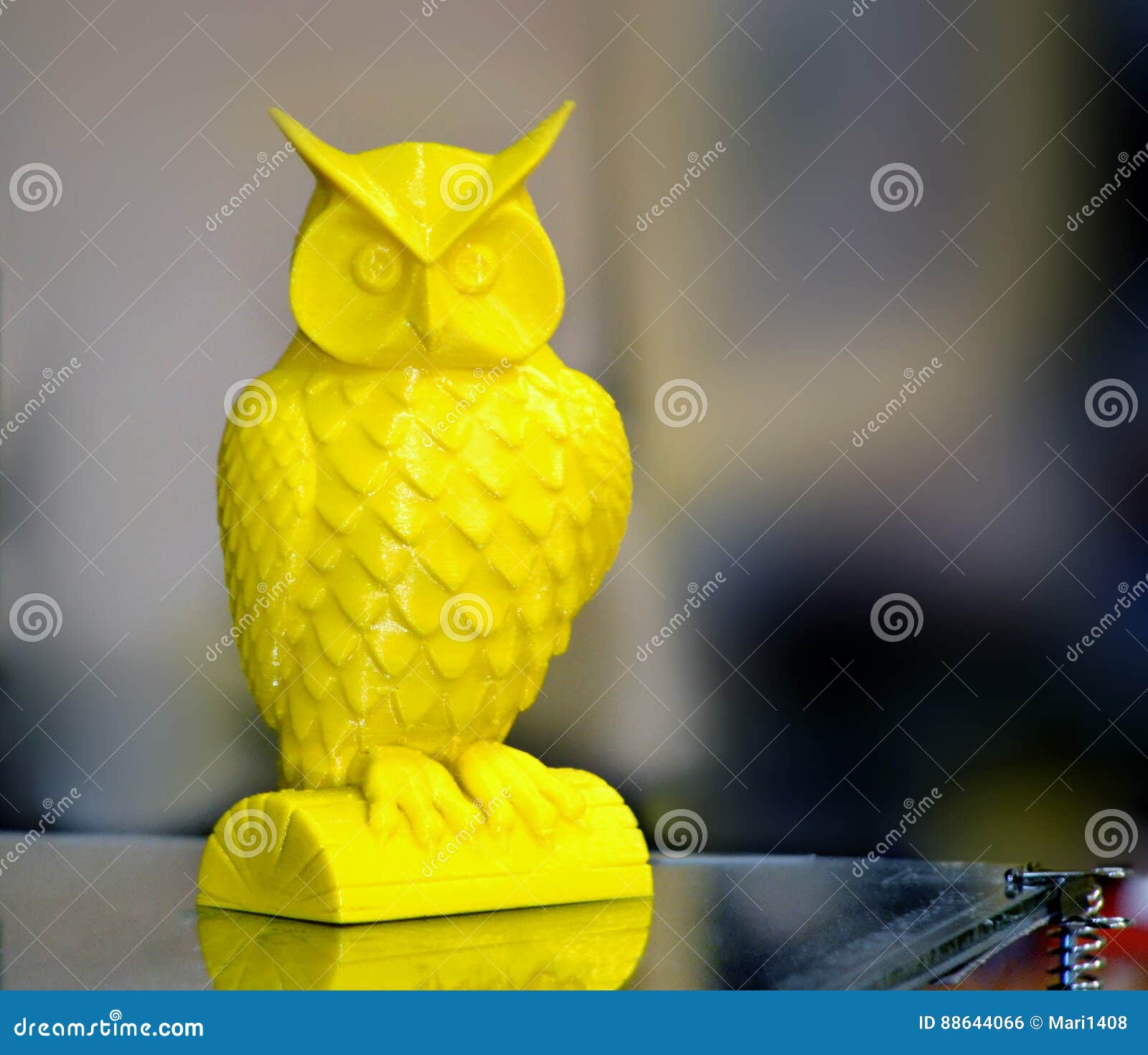 3D Printer Printing Yellow Figure Close-up Stock Photo - Image of ...