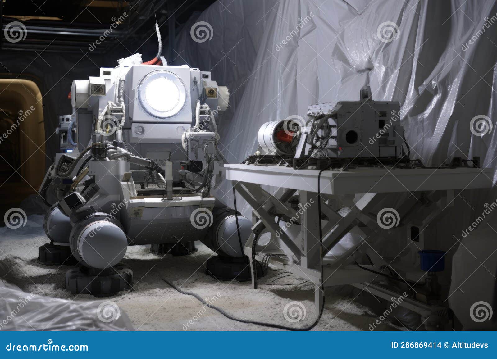 3d Printer Producing Tools and Equipment for Lunar Base Use Stock ...