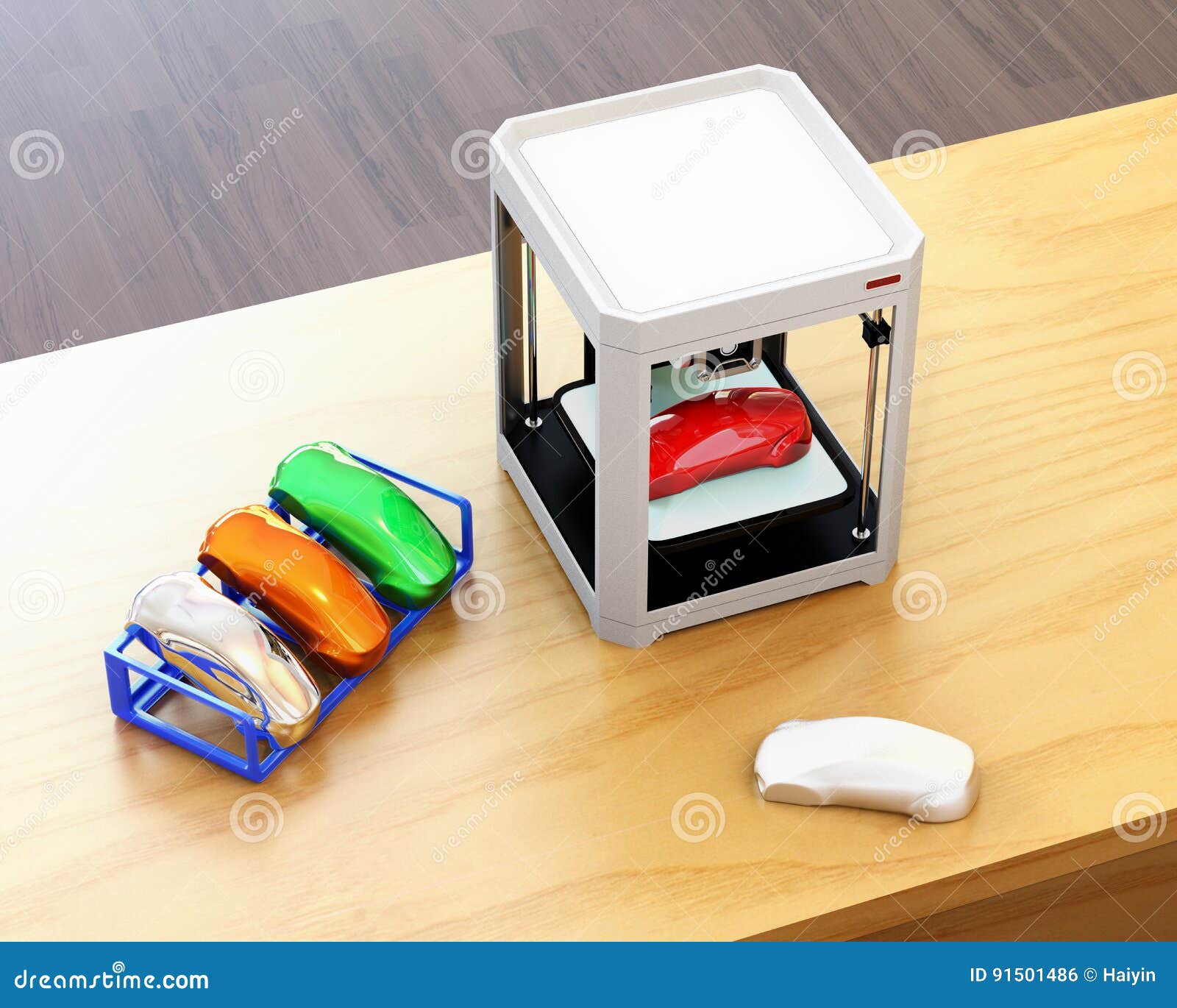 3D Printer and Product Color Samples Stock Illustration - Illustration ...