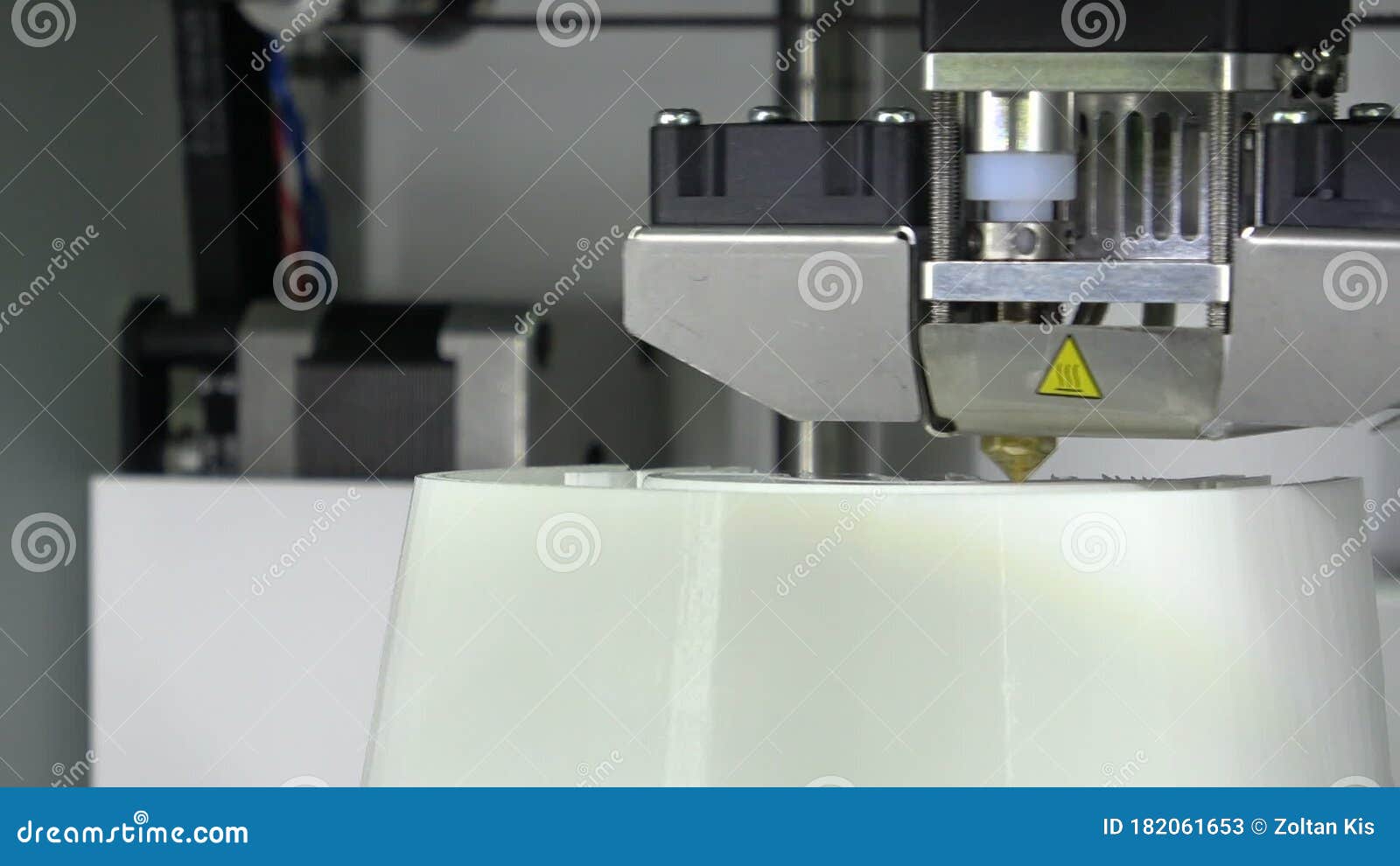 3D Printer in the Production of Plastic Elements Stock Video - Video of ...