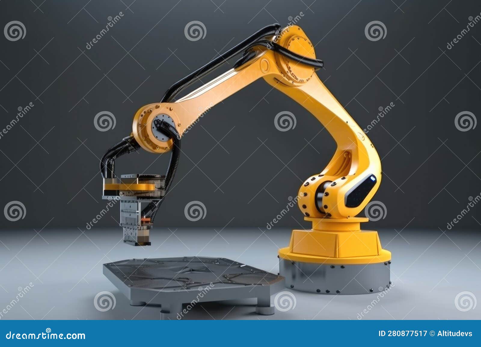 3d Printer with Robotic Arm, Creating Unique Products Stock ...