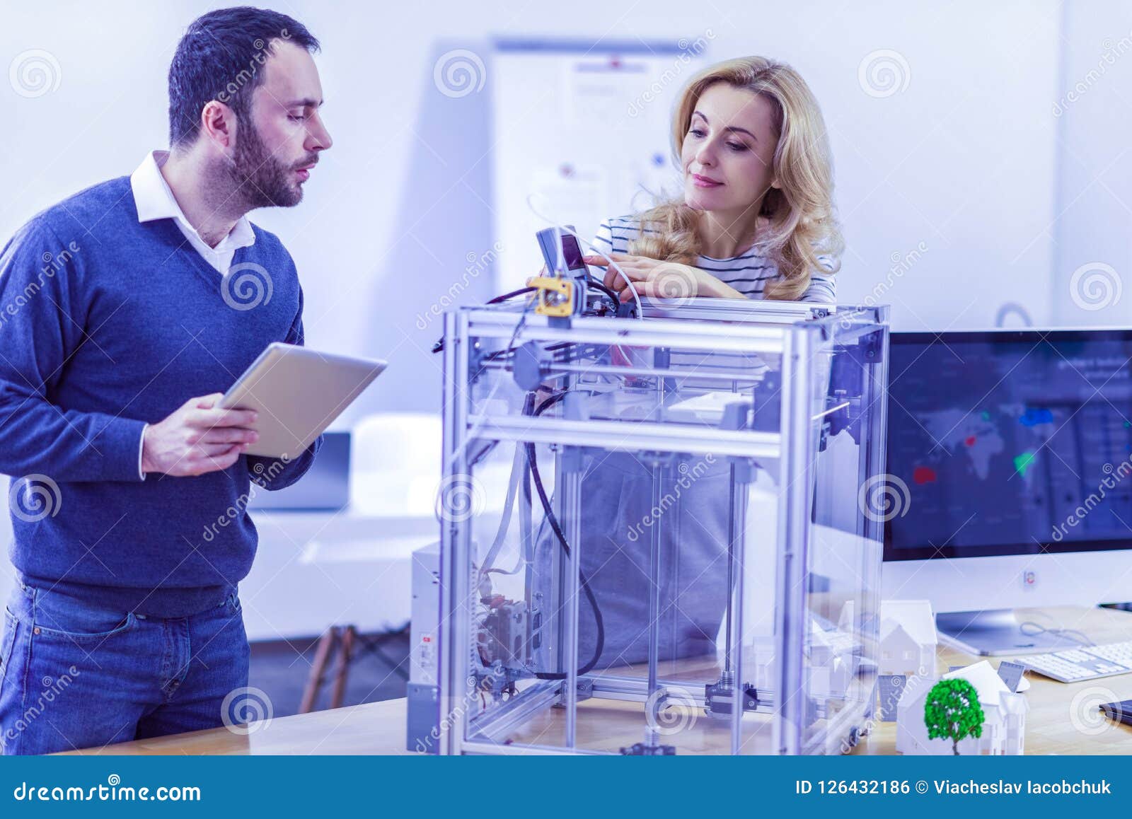 Competent Engineer Working in Technical Support Company Stock Photo ...