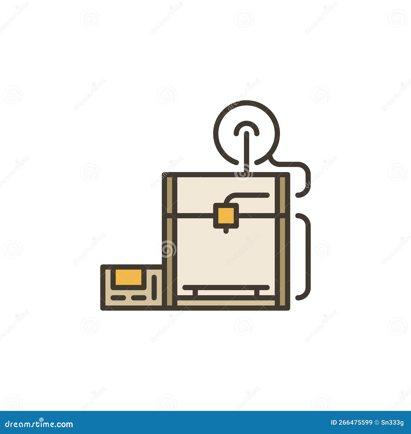 3D Printer Vector Additive Manufacturing Concept Colored Icon Stock ...