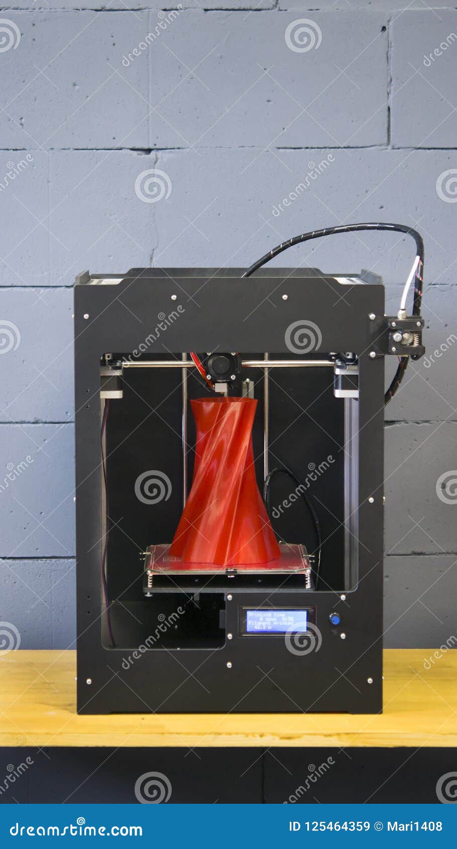 3D Printer Working Close Up. Automatic Three Dimensional 3d Printer ...