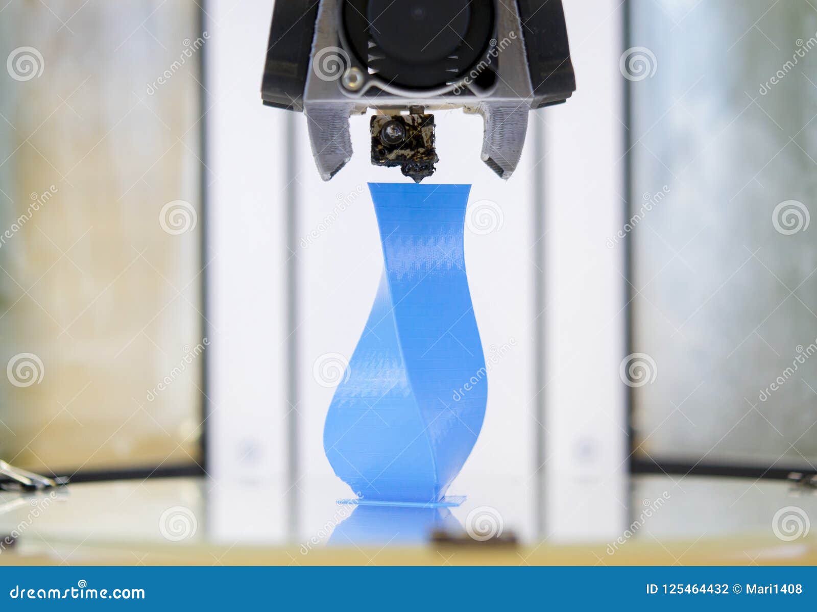 3D Printer Working Close Up. Automatic Three Dimensional 3d Printer ...