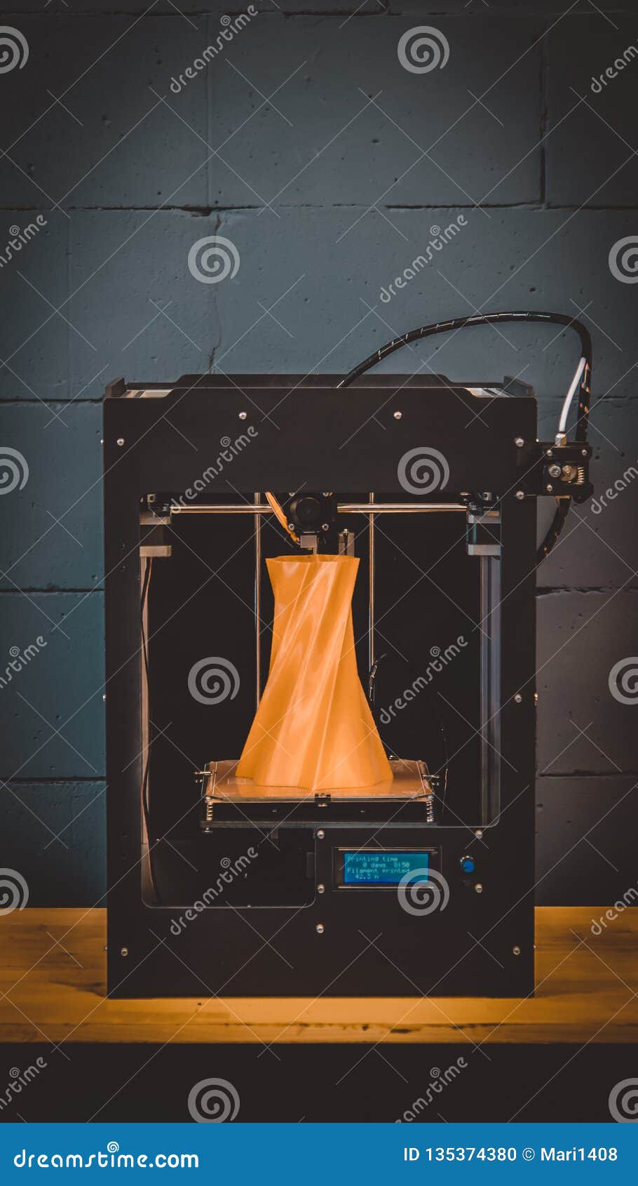 3D Printer Working Close Up. Automatic Three Dimensional 3d Prin Stock ...