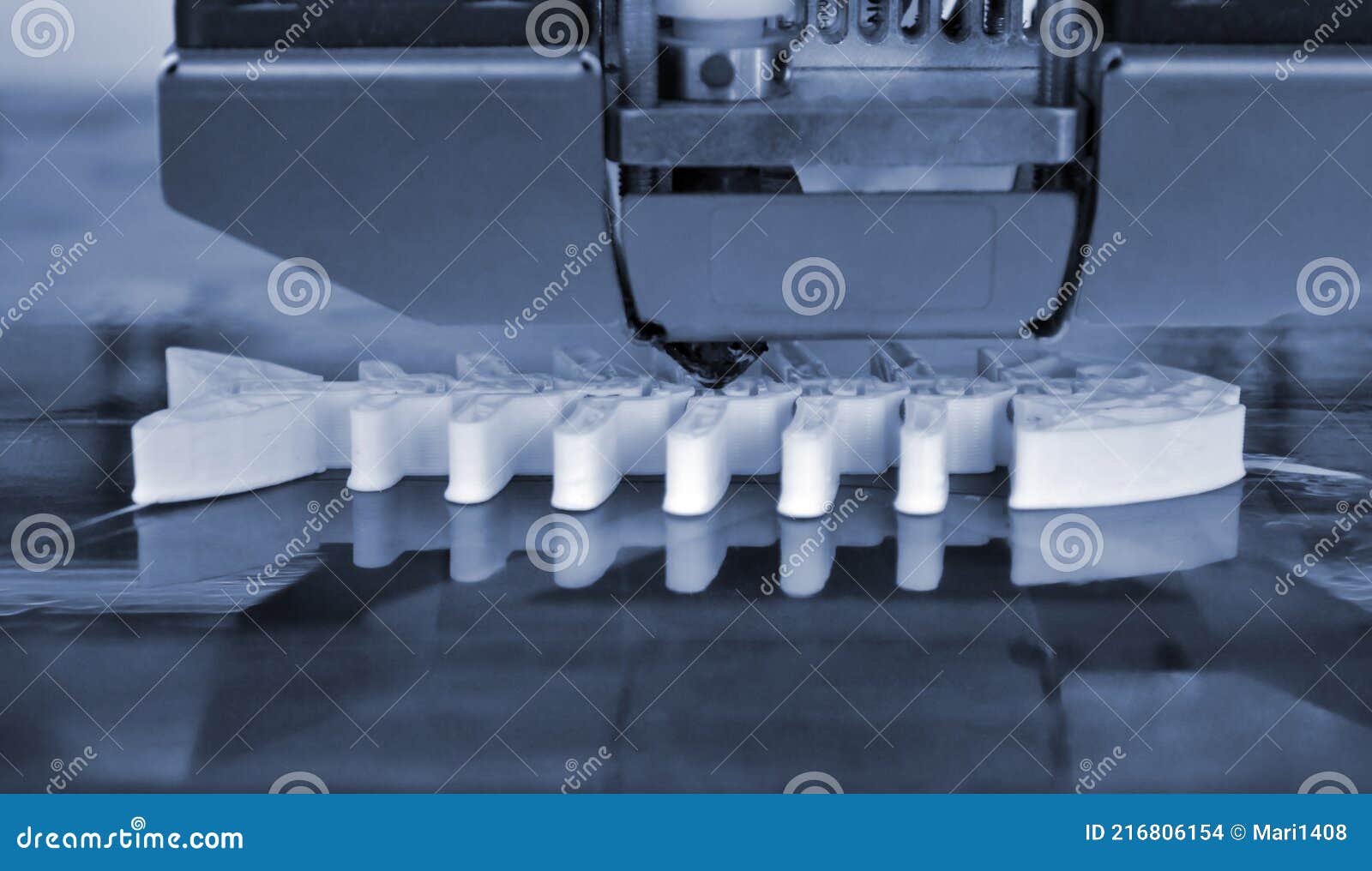 3D Printer Working and Creating an Object from the Hot Molten Plastic ...
