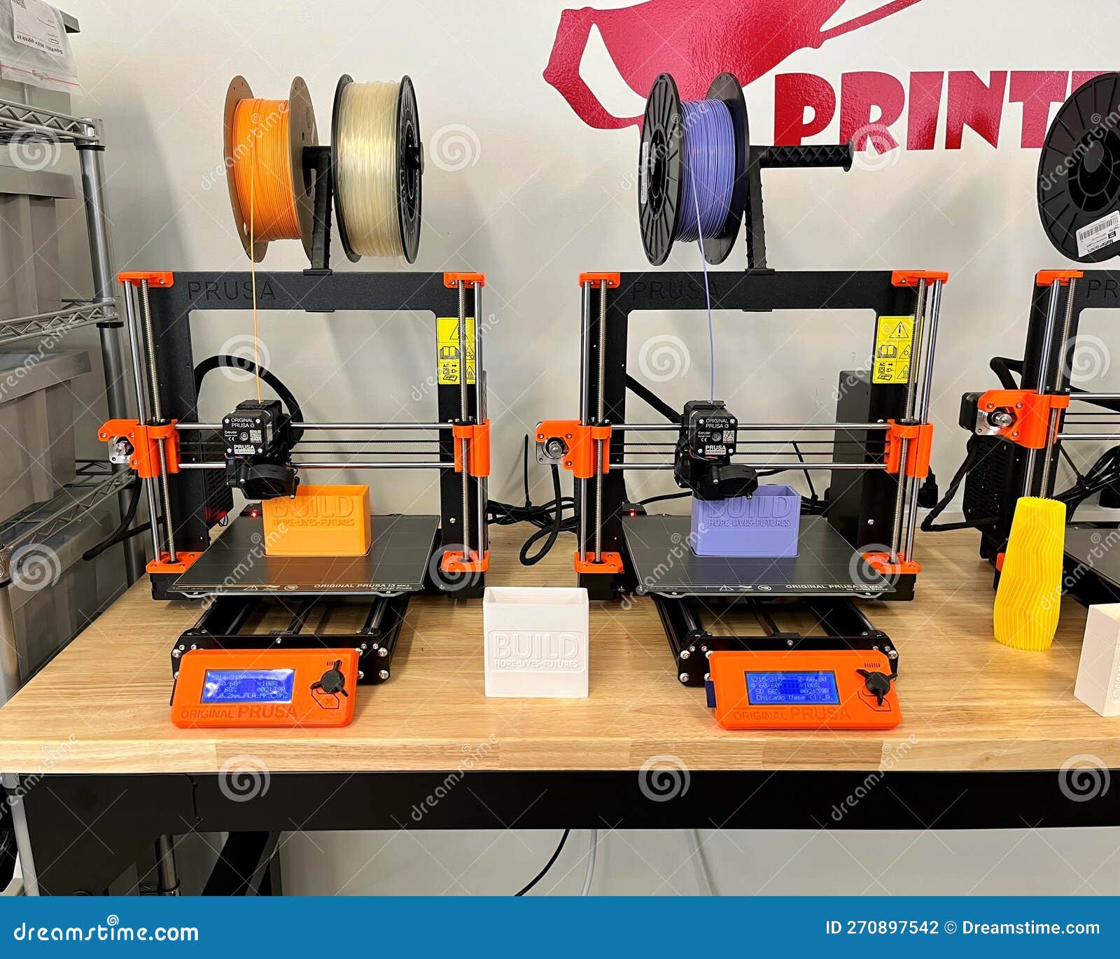 3-D Printers Create Colorful Boxes Editorial Photography - Image of ...