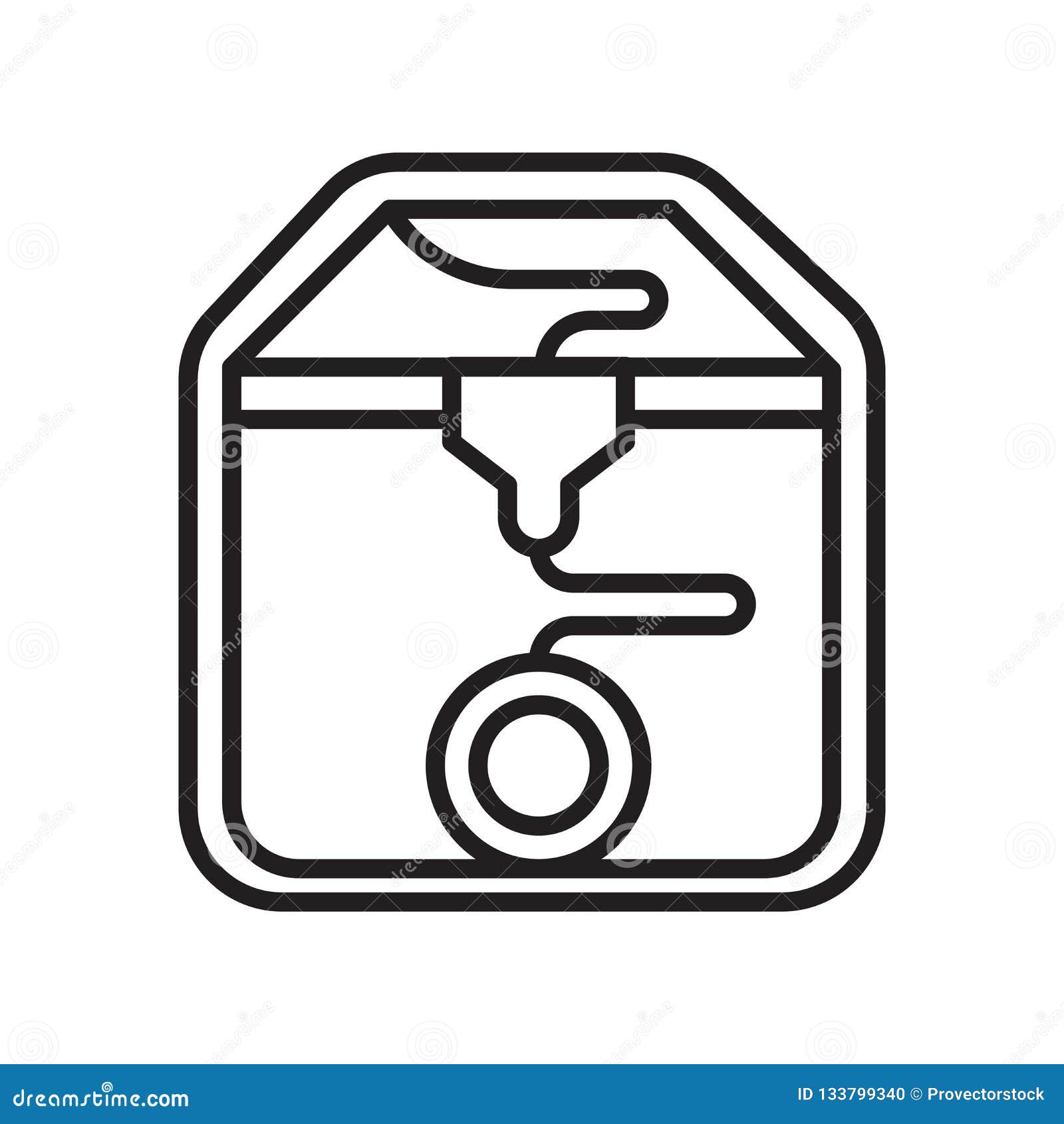 3d Printers Icon In Trendy Design Style. 3d Printers Icon Isolated On ...