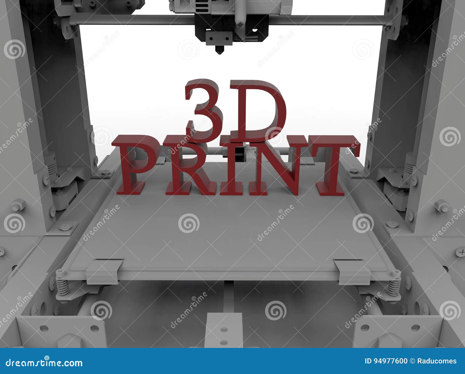 3D printing concept stock illustration. Illustration of printer - 94977600